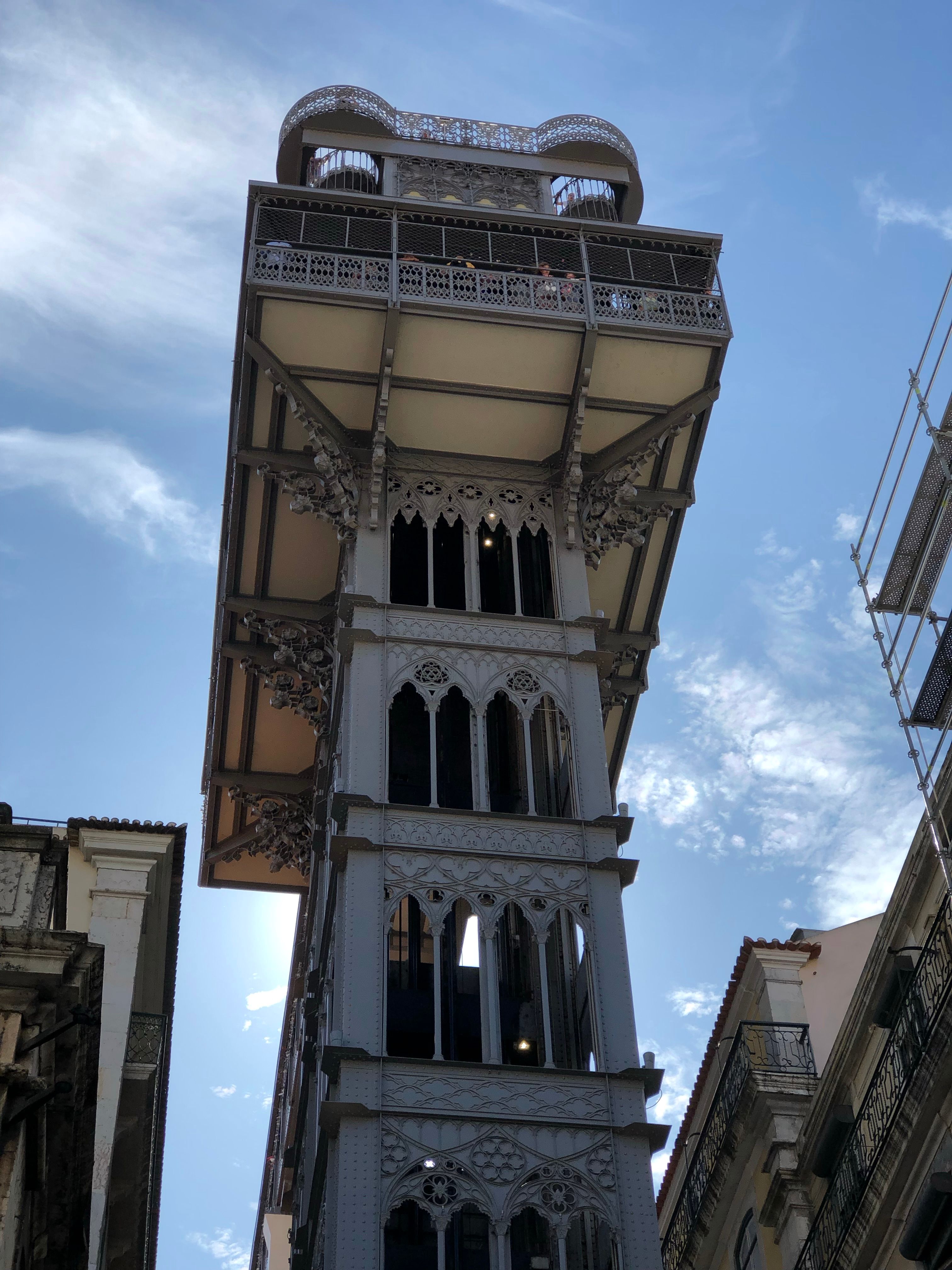 Santa Justa Elevator Under Blue Sky · Free Stock Photo