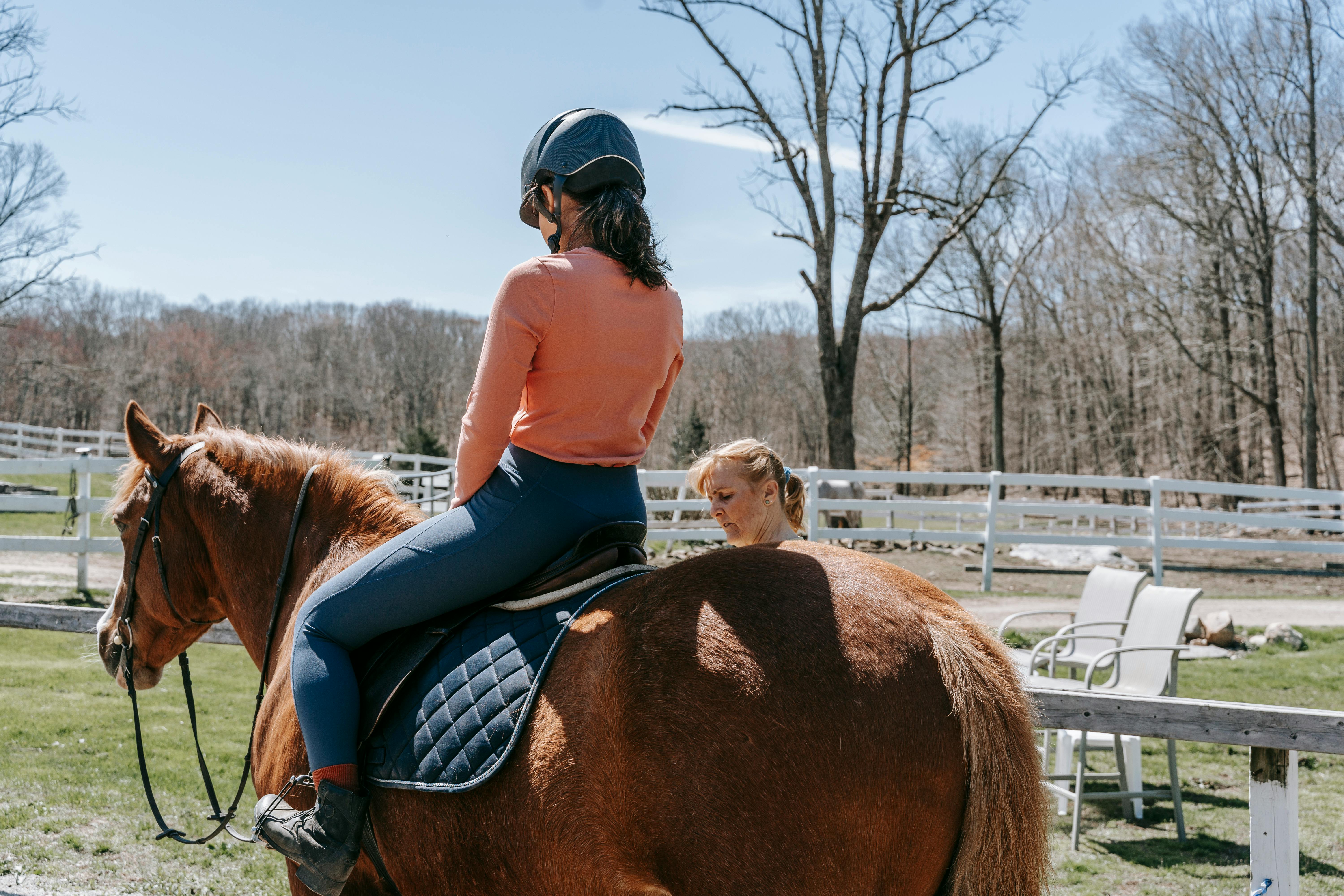 Girl Learning Horseback Riding · Free Stock Photo