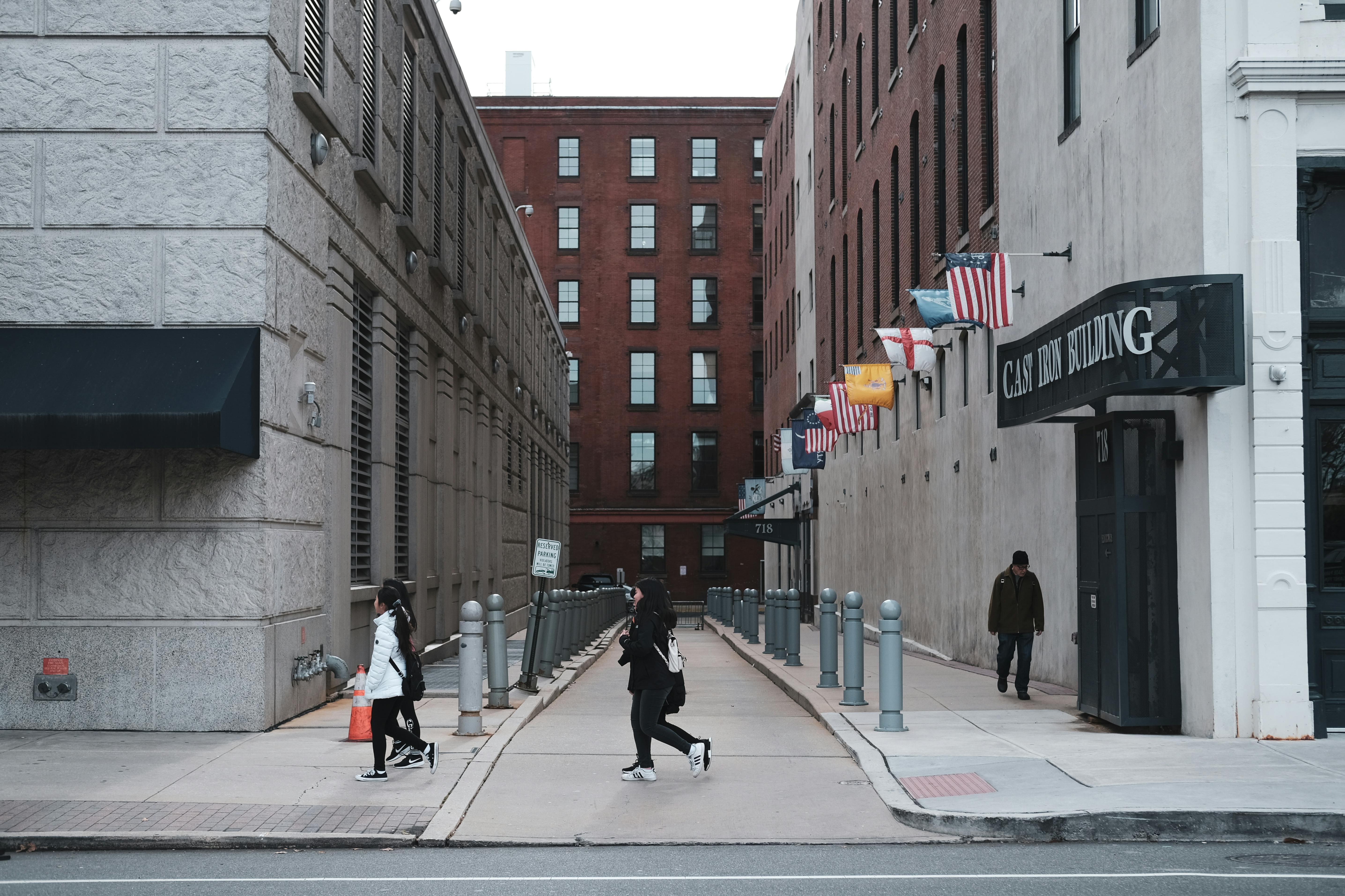 People Walking on Sidewalk · Free Stock Photo