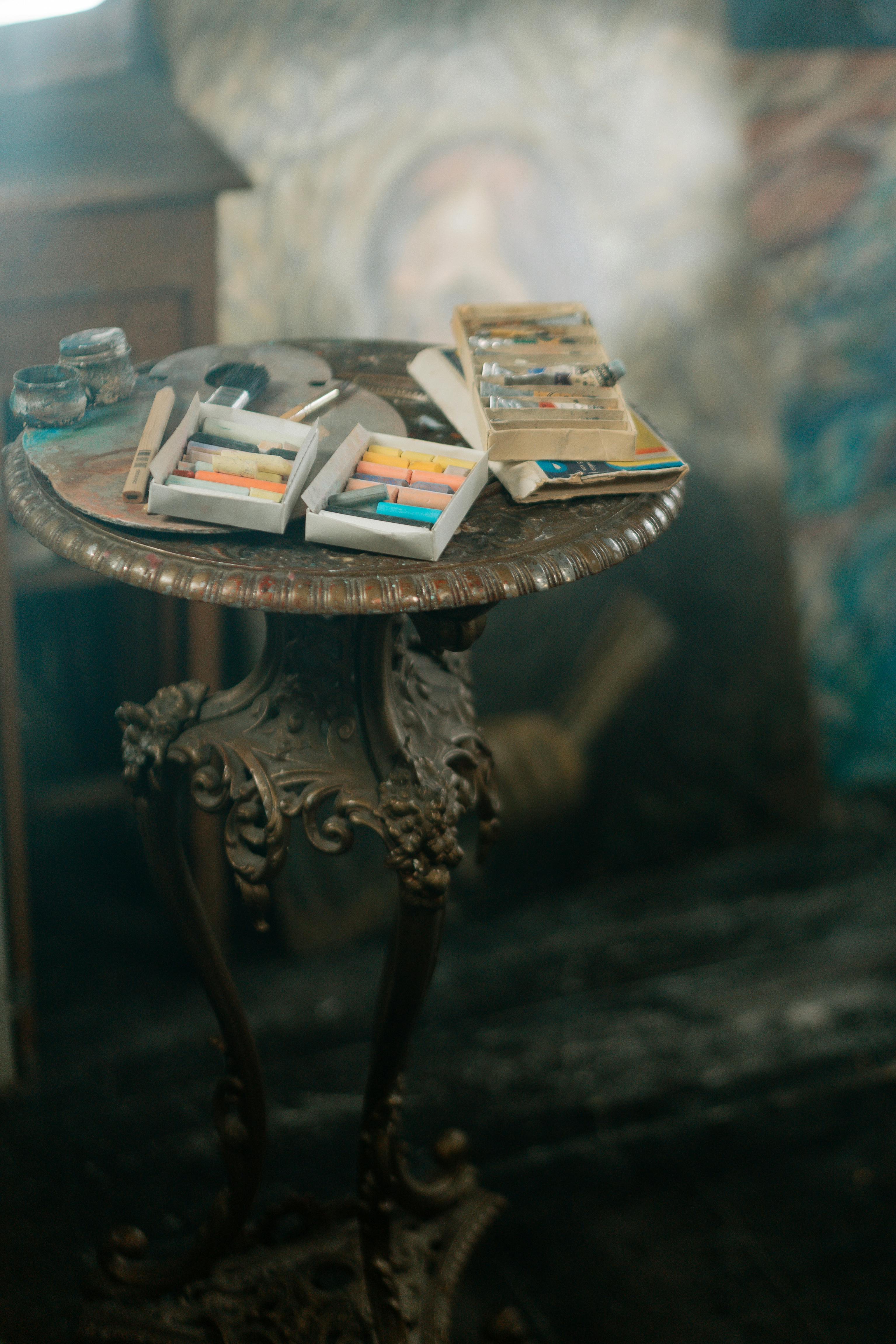 Photograph of Oil Pastels on a Table · Free Stock Photo