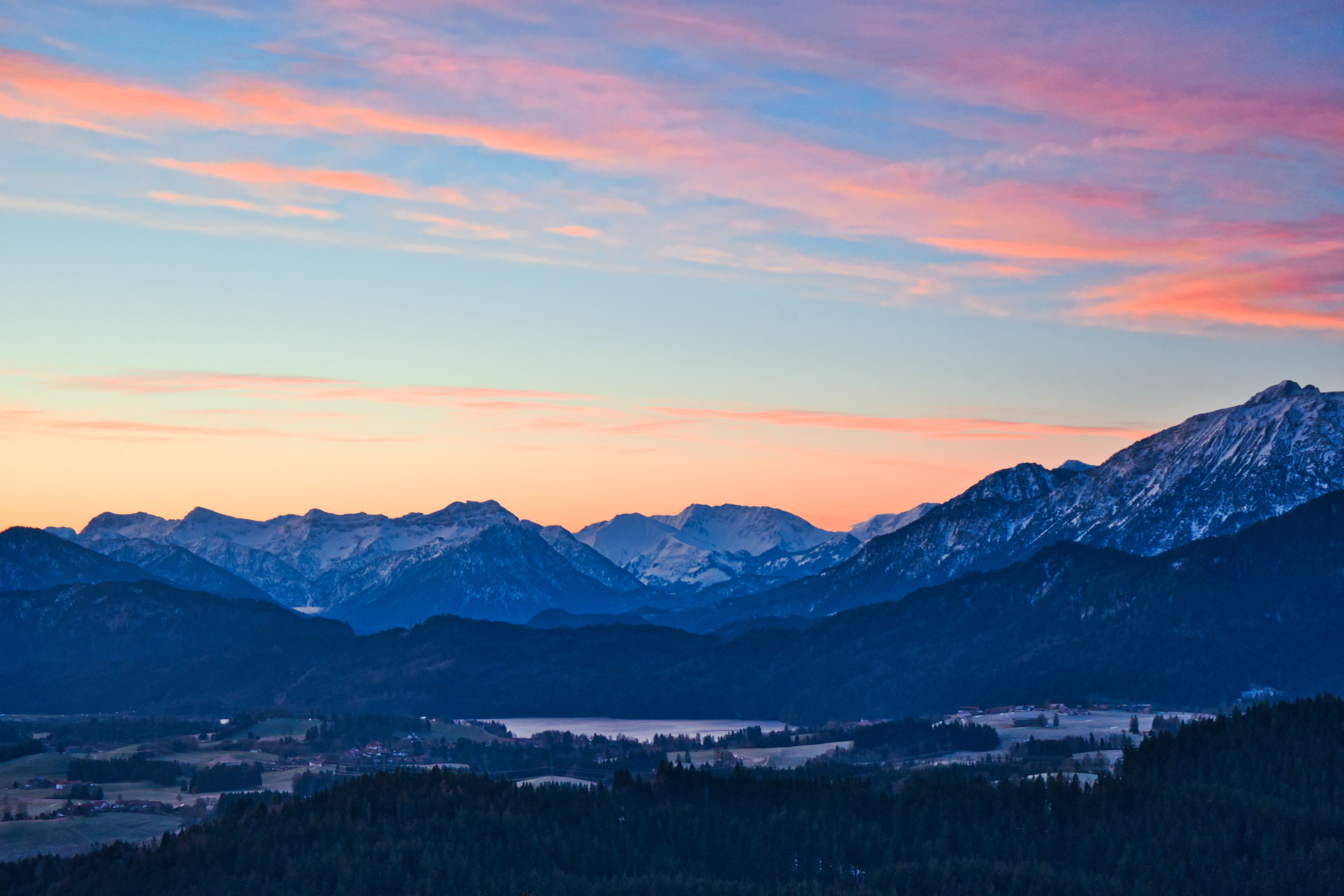 Mountains Under Sunset · Free Stock Photo