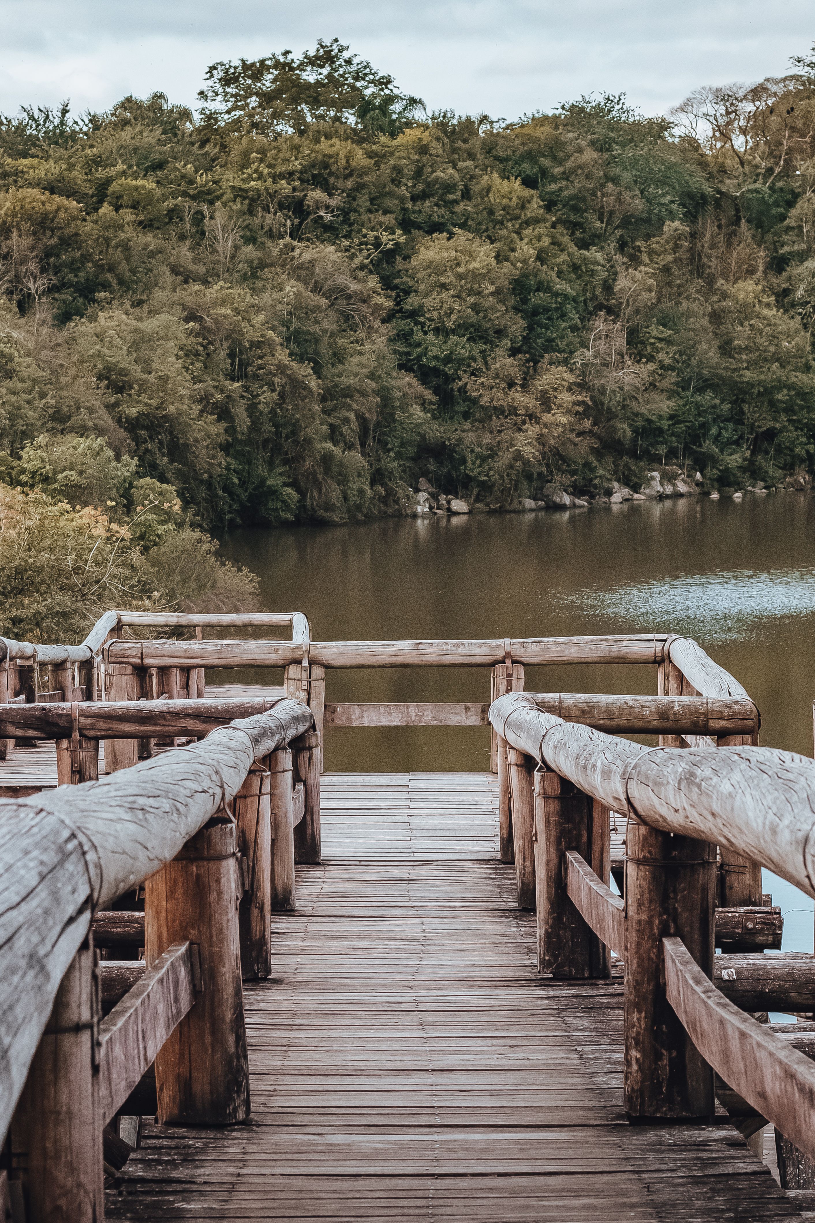Wooden Railings on Flooded Deck · Free Stock Photo