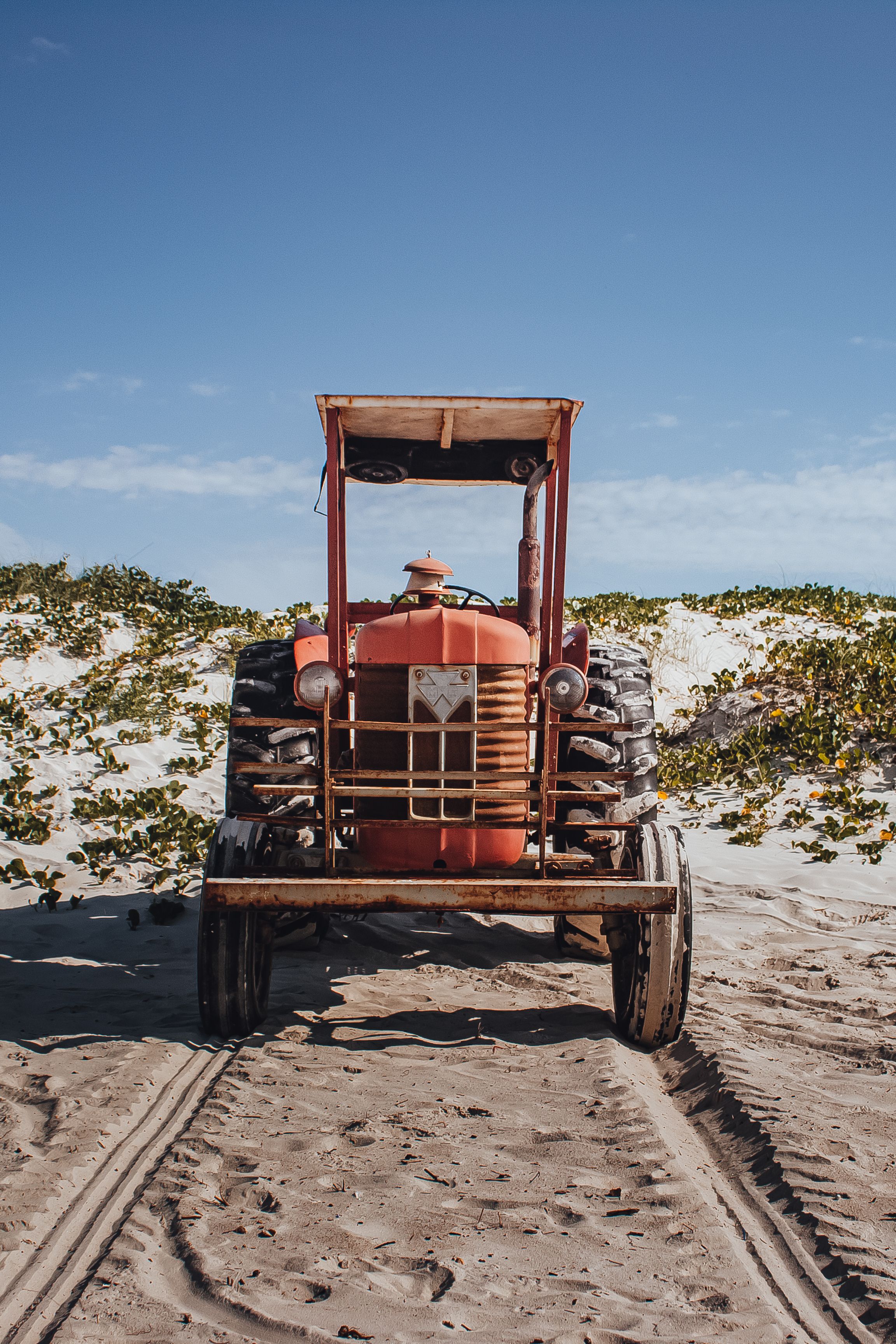 Red and Yellow Tractor Illustration · Free Stock Photo