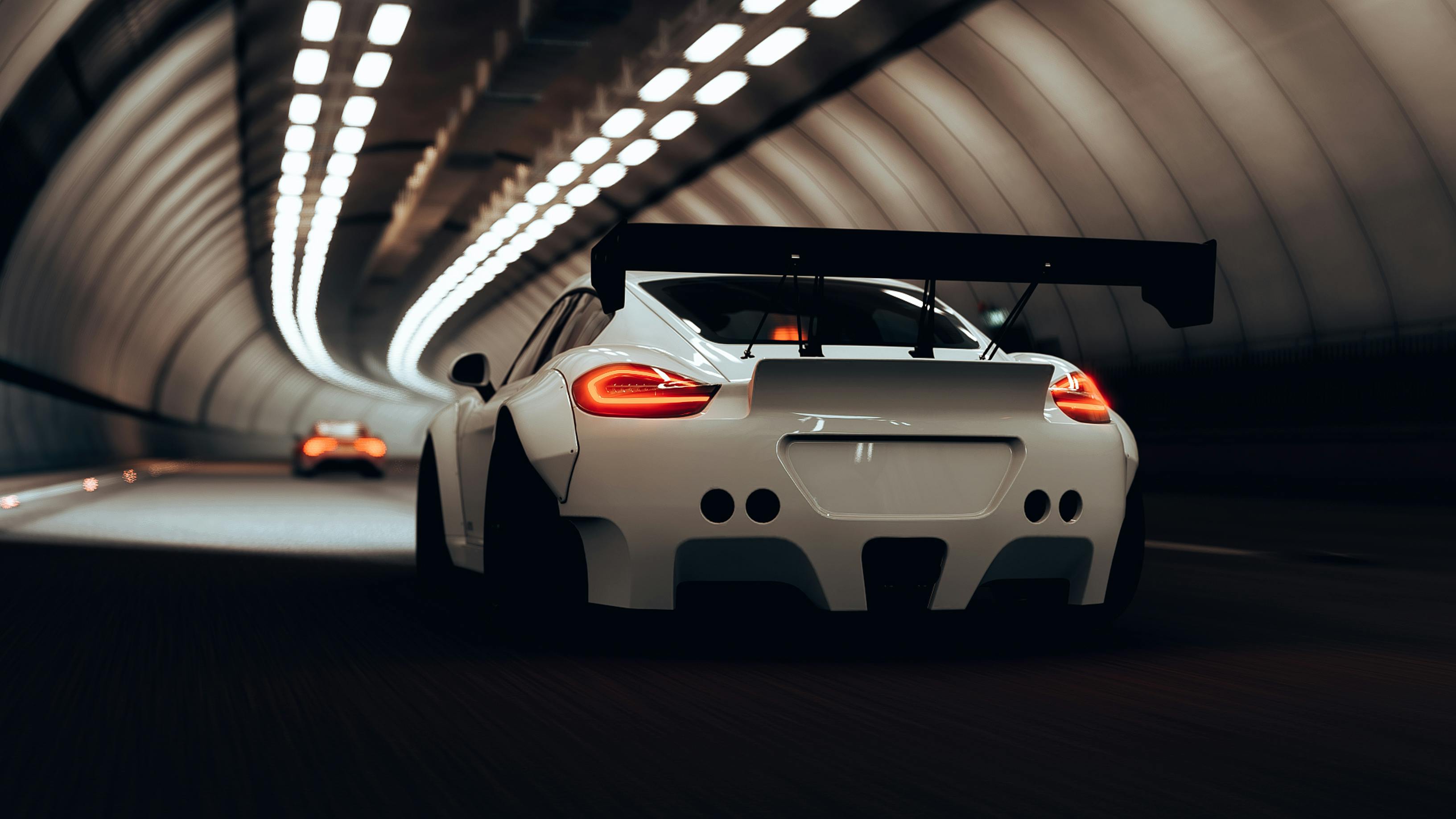 White Sports Car Rear View · Free Stock Photo
