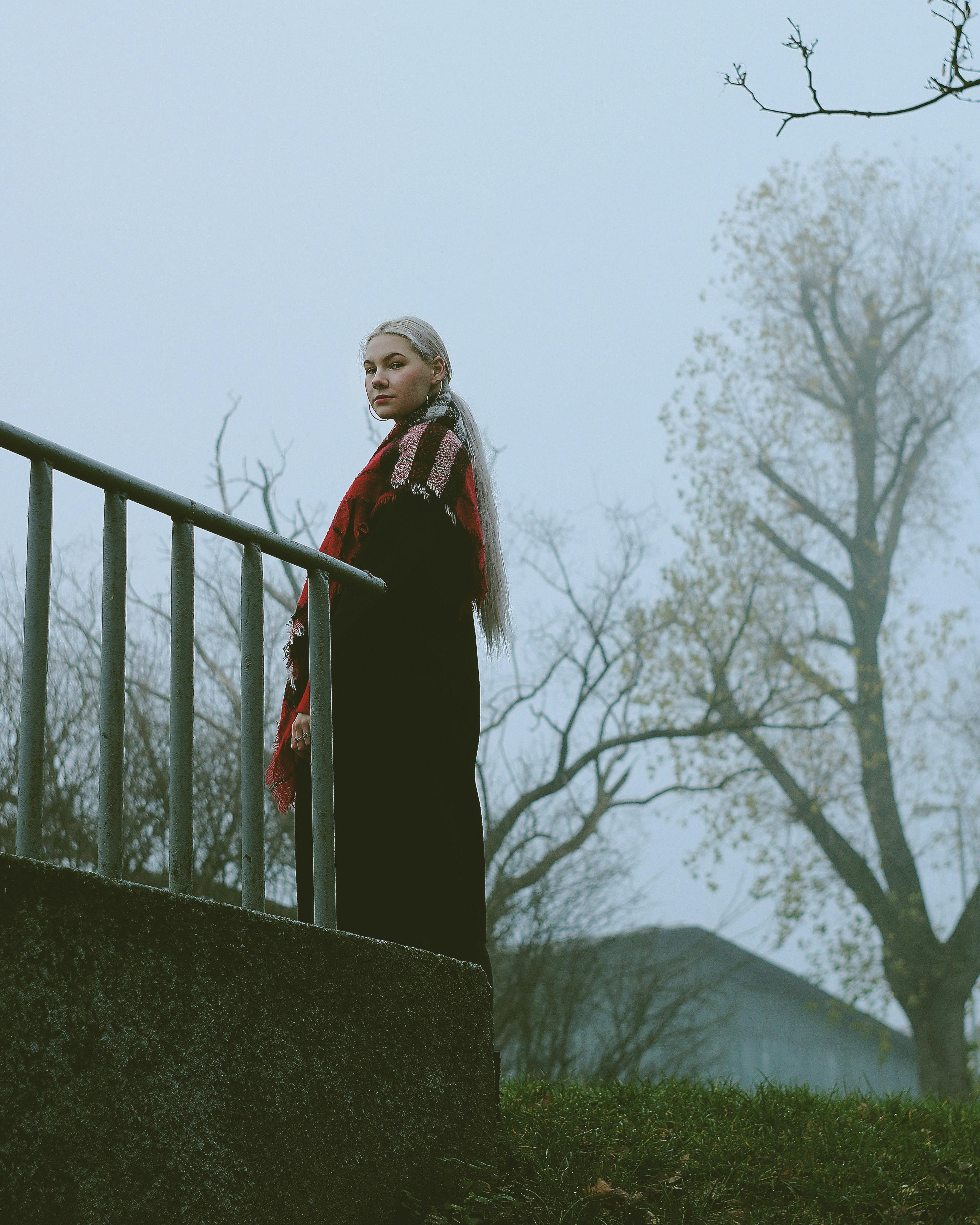 Woman on Gloomy Autumn Day · Free Stock Photo