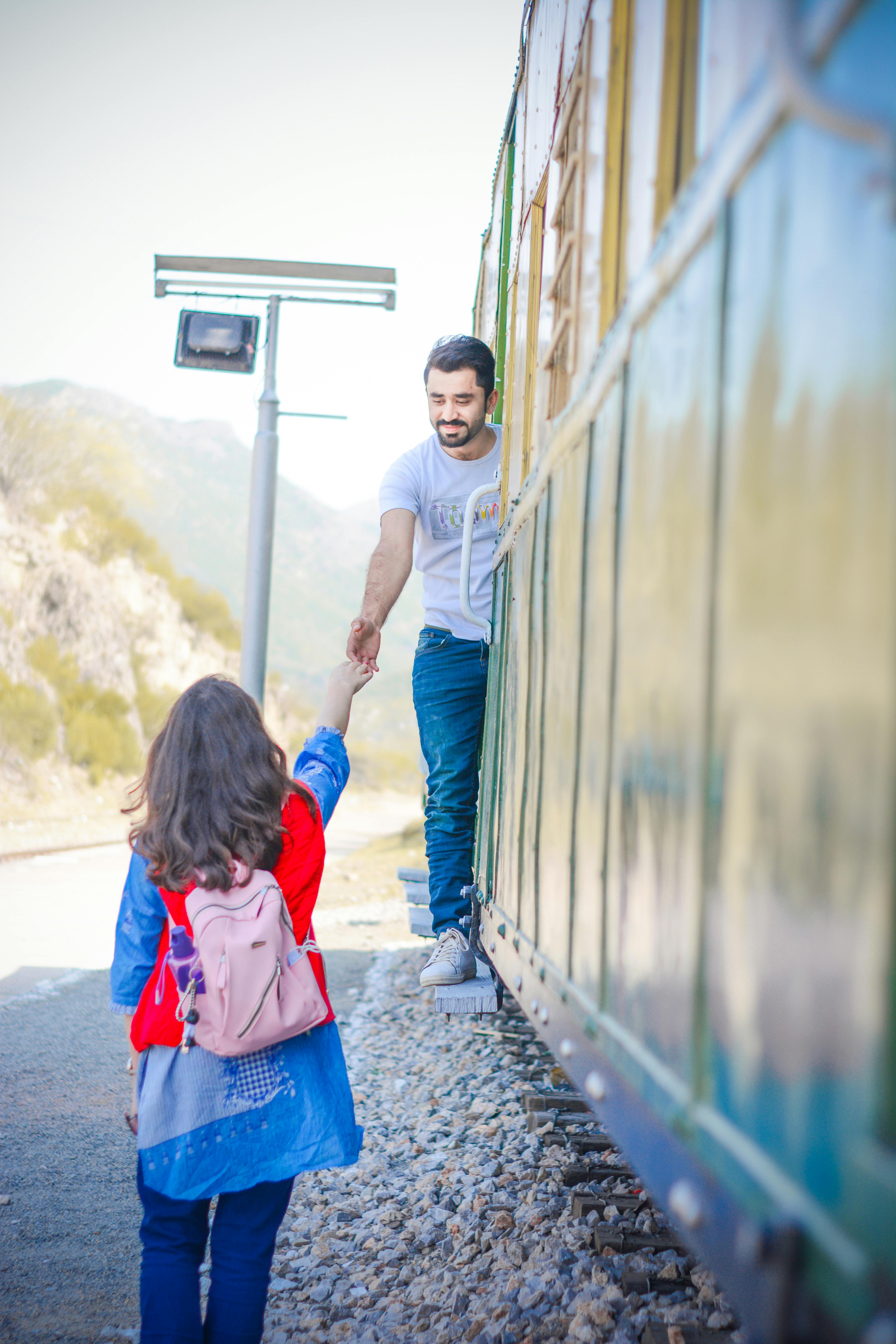 A Man Riding a Train · Free Stock Photo