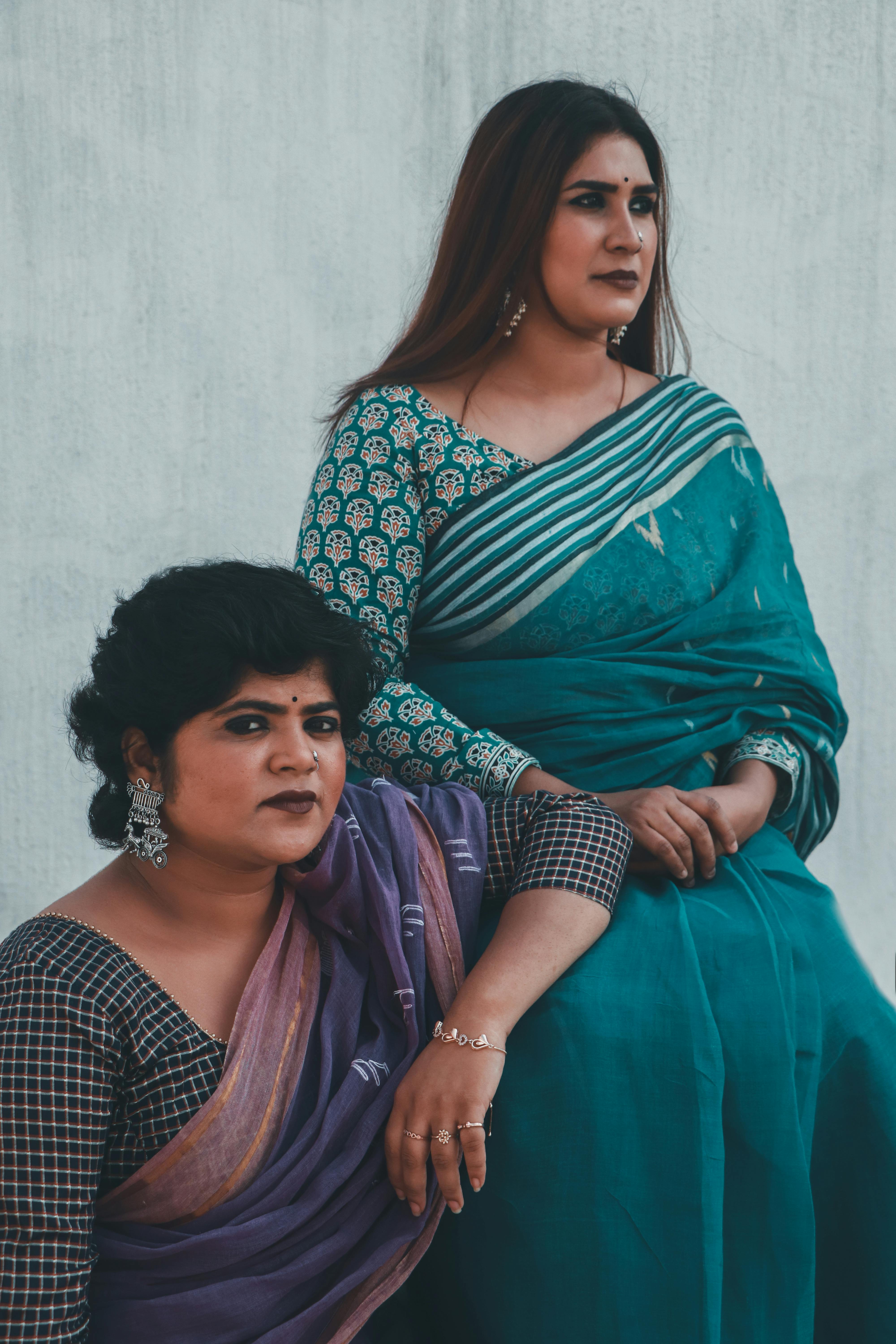 Women in Saree Standing on the Park · Free Stock Photo