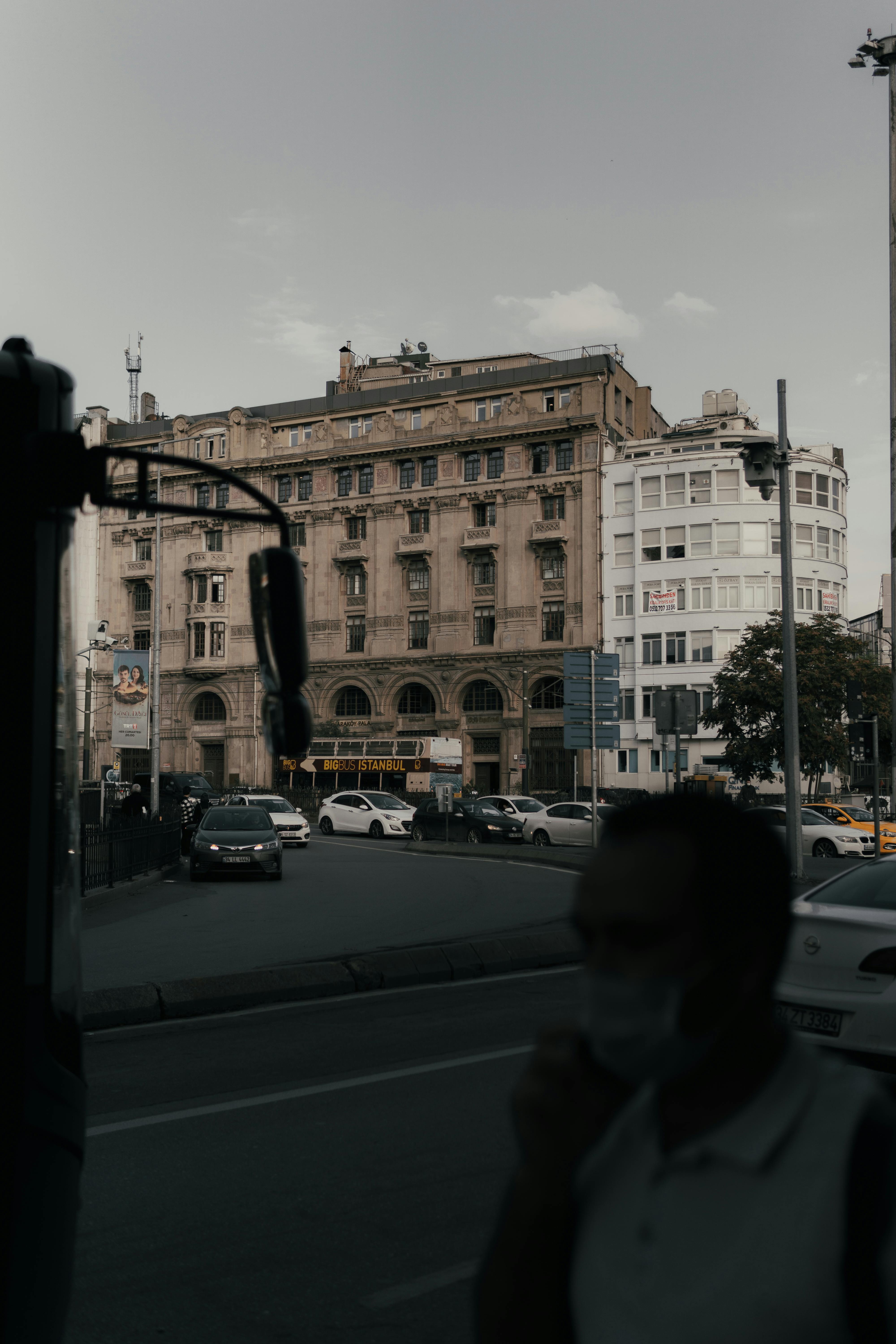 Street Between Tenement Houses with Bay Windows and an Old Factory ...
