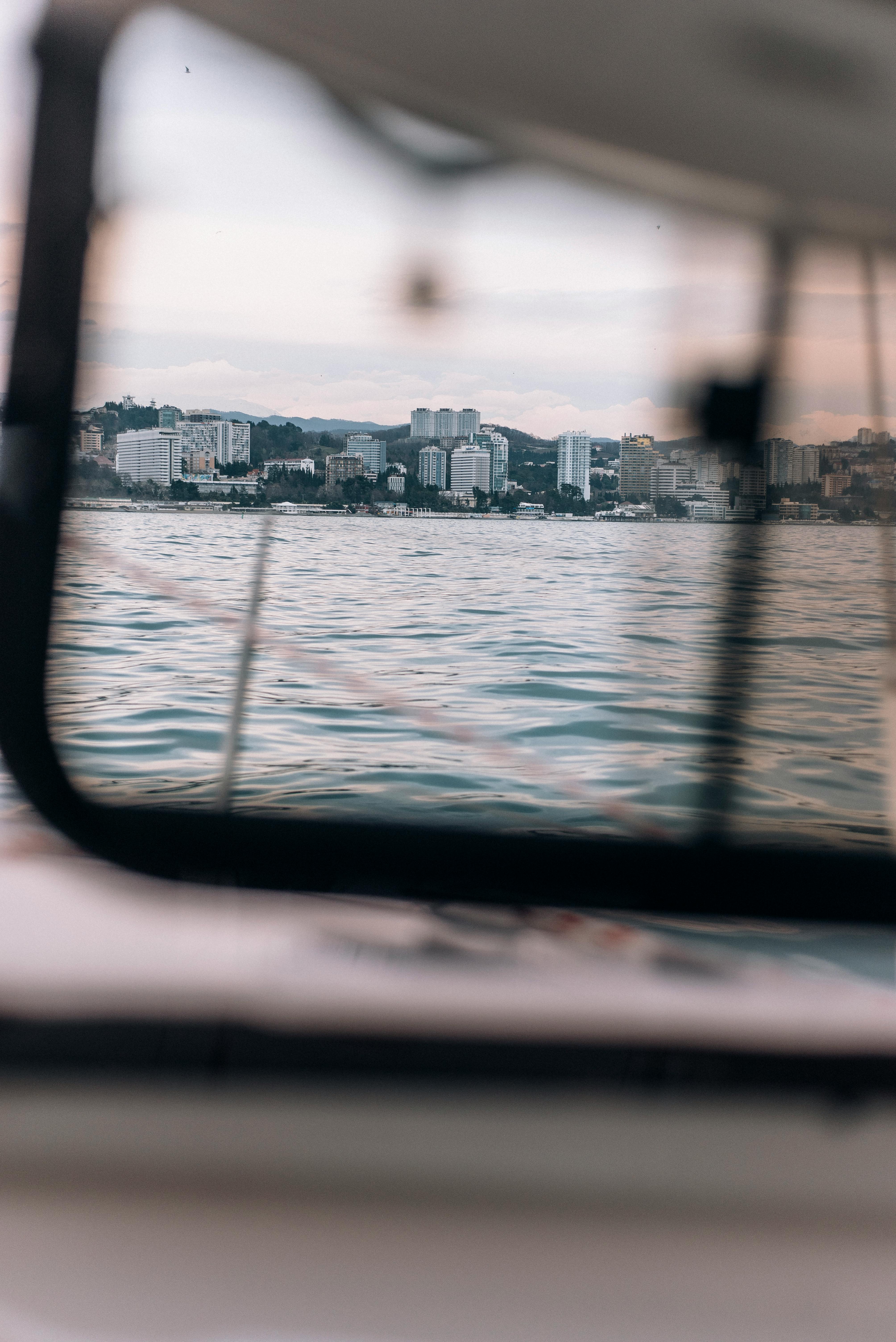 Ferry Boat Glass Window Overlooking the Sea · Free Stock Photo