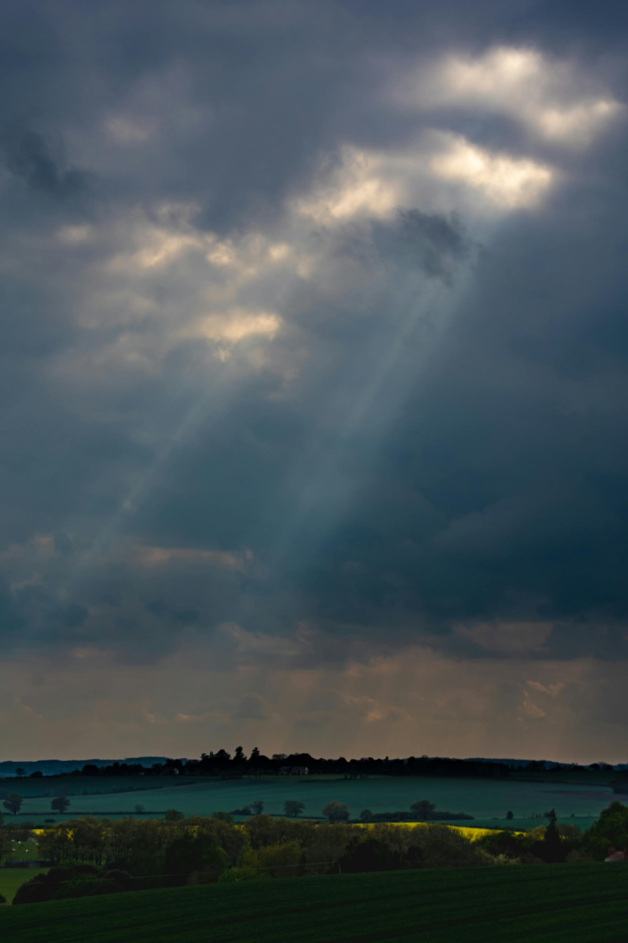 Sunlight behind Clouds · Free Stock Photo