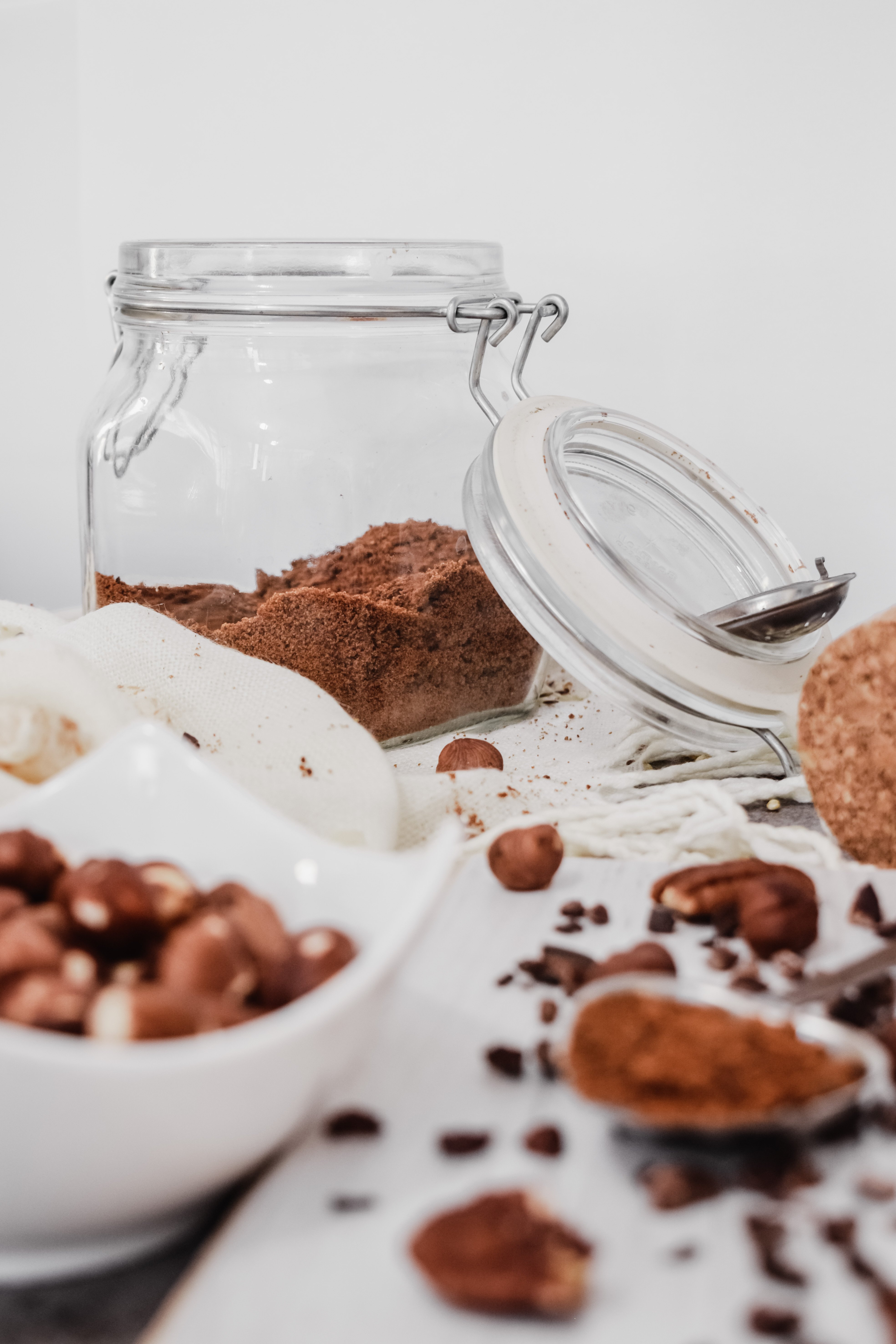 Brown Powder in a Clear Glass Jar · Free Stock Photo