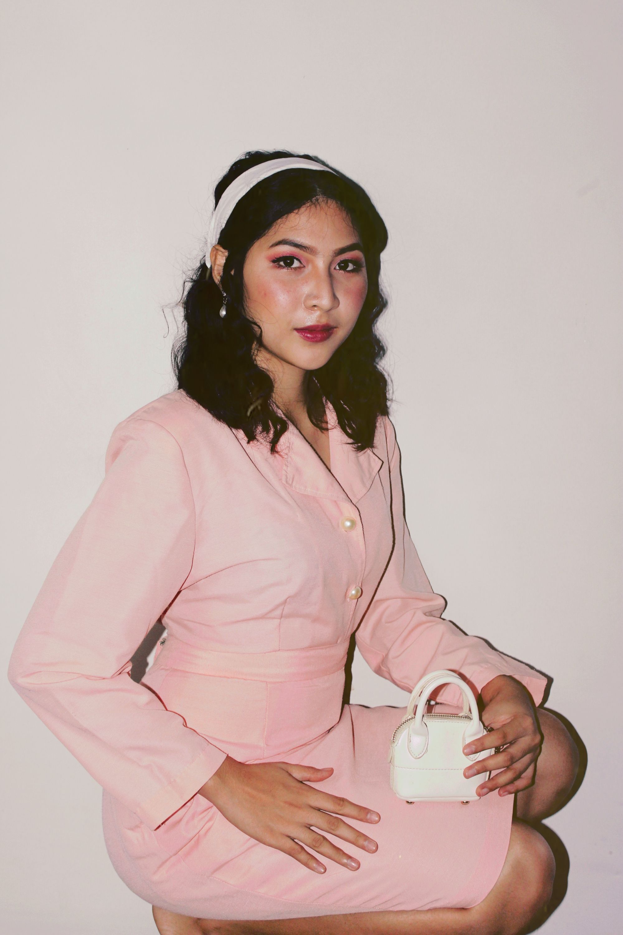 Pretty Woman in Pink Top and Pink Skirt Holding a Cute Handbag · Free ...