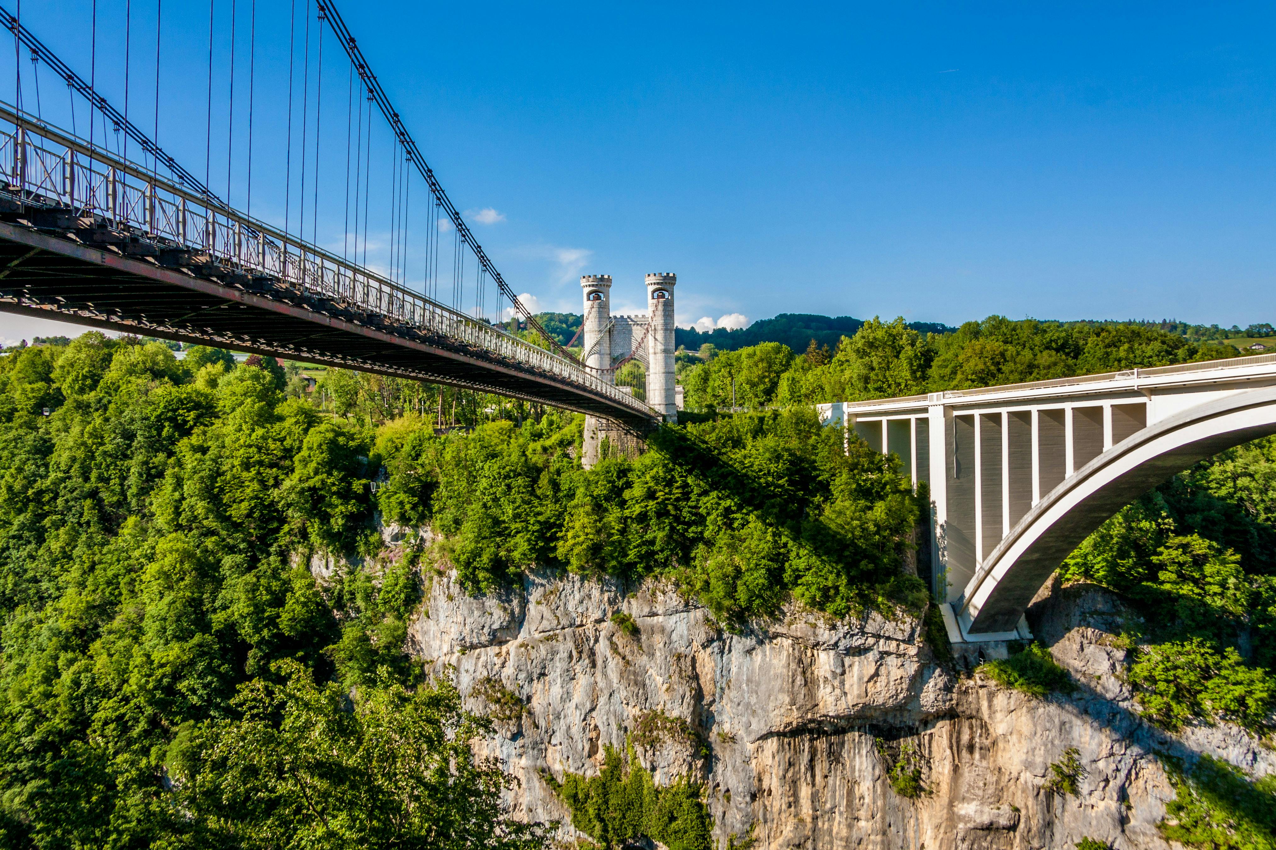 Two Bridges on the Rocky Cliff · Free Stock Photo