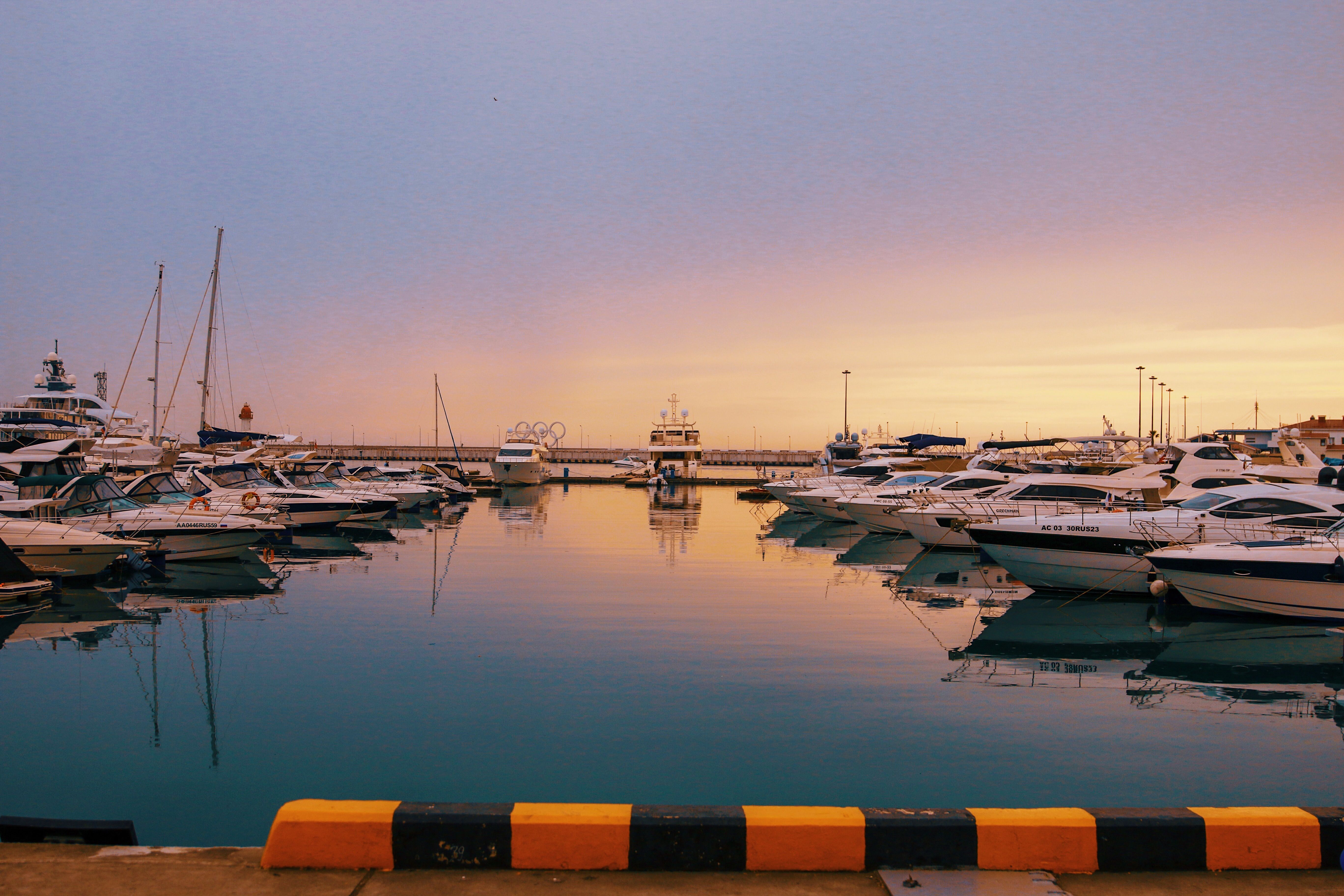 White Yacht on Dock · Free Stock Photo