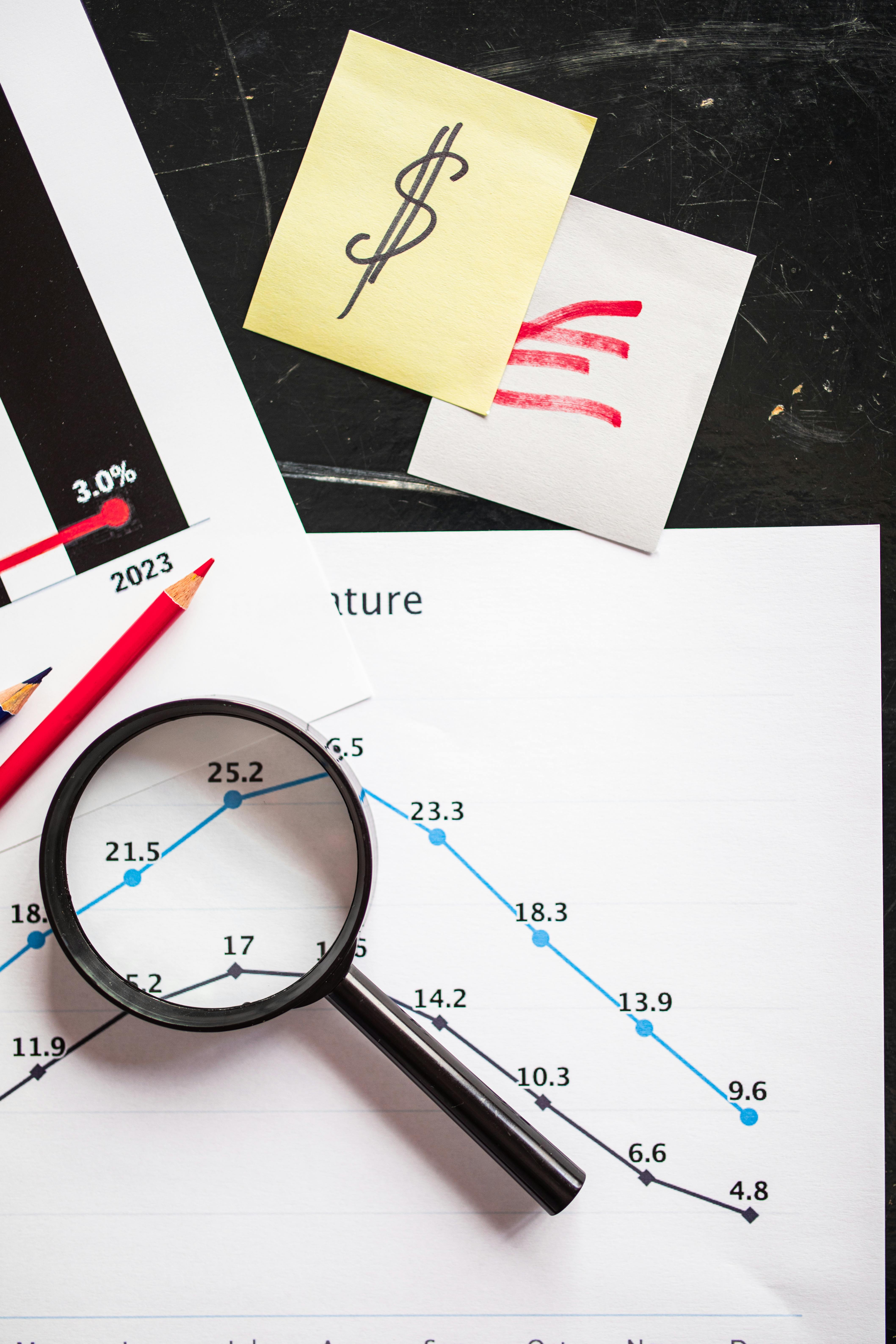 Overhead Shot of Various Charts · Free Stock Photo