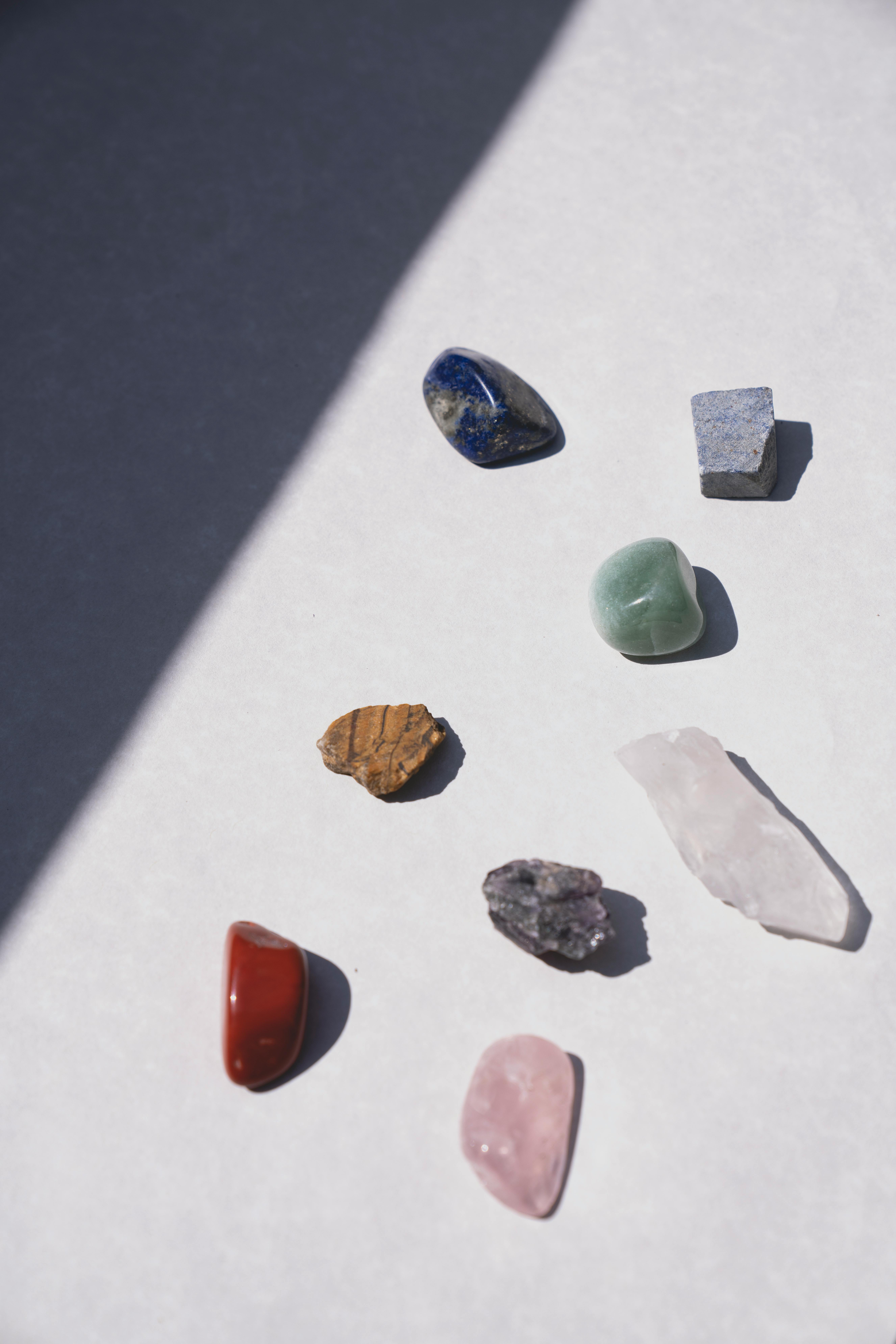 Flat Lay Photography of Beautiful Gem Stones · Free Stock Photo