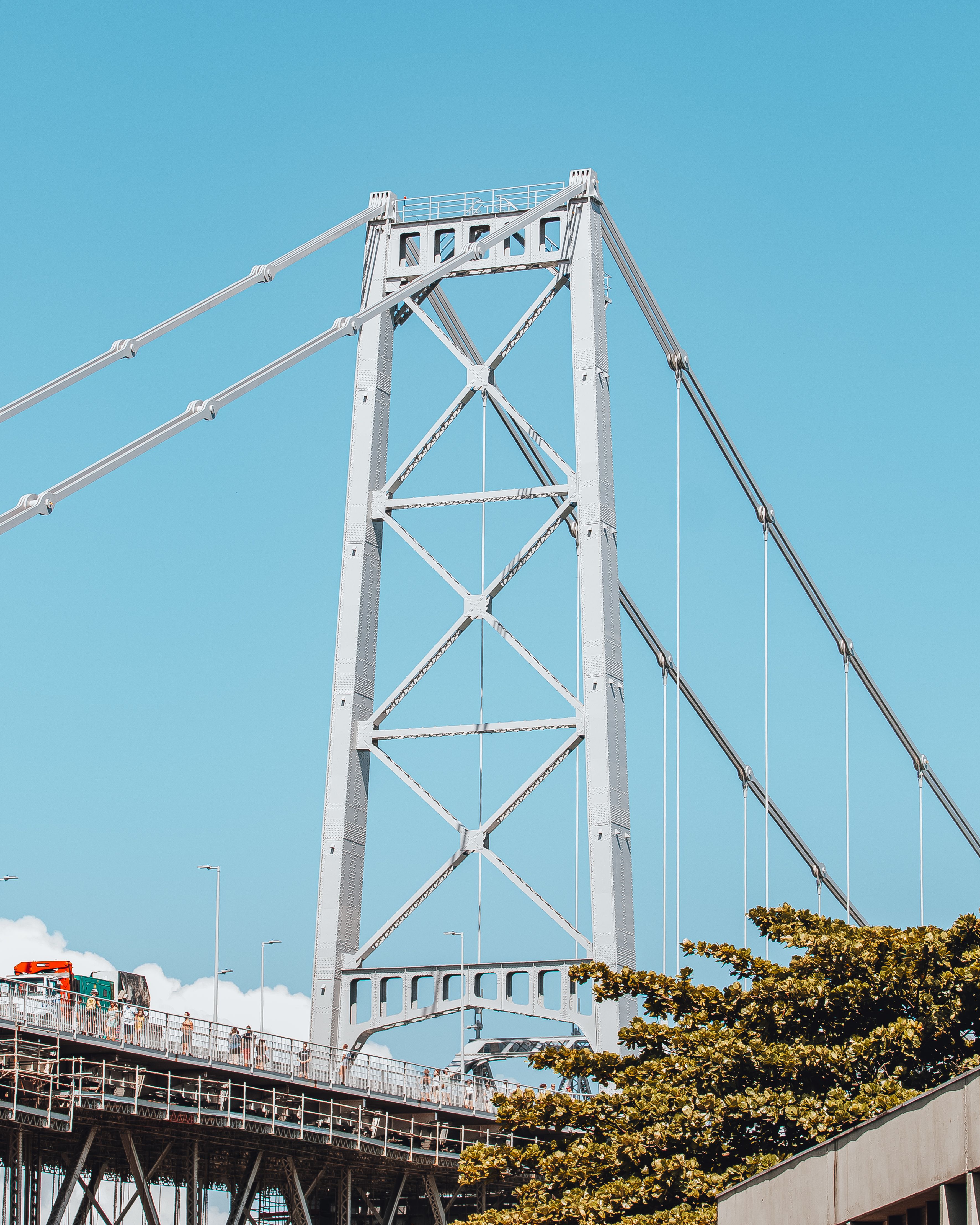 The Hercílio Luz Bridge in Florianópolis, Santa Catarina State, Brazil ...