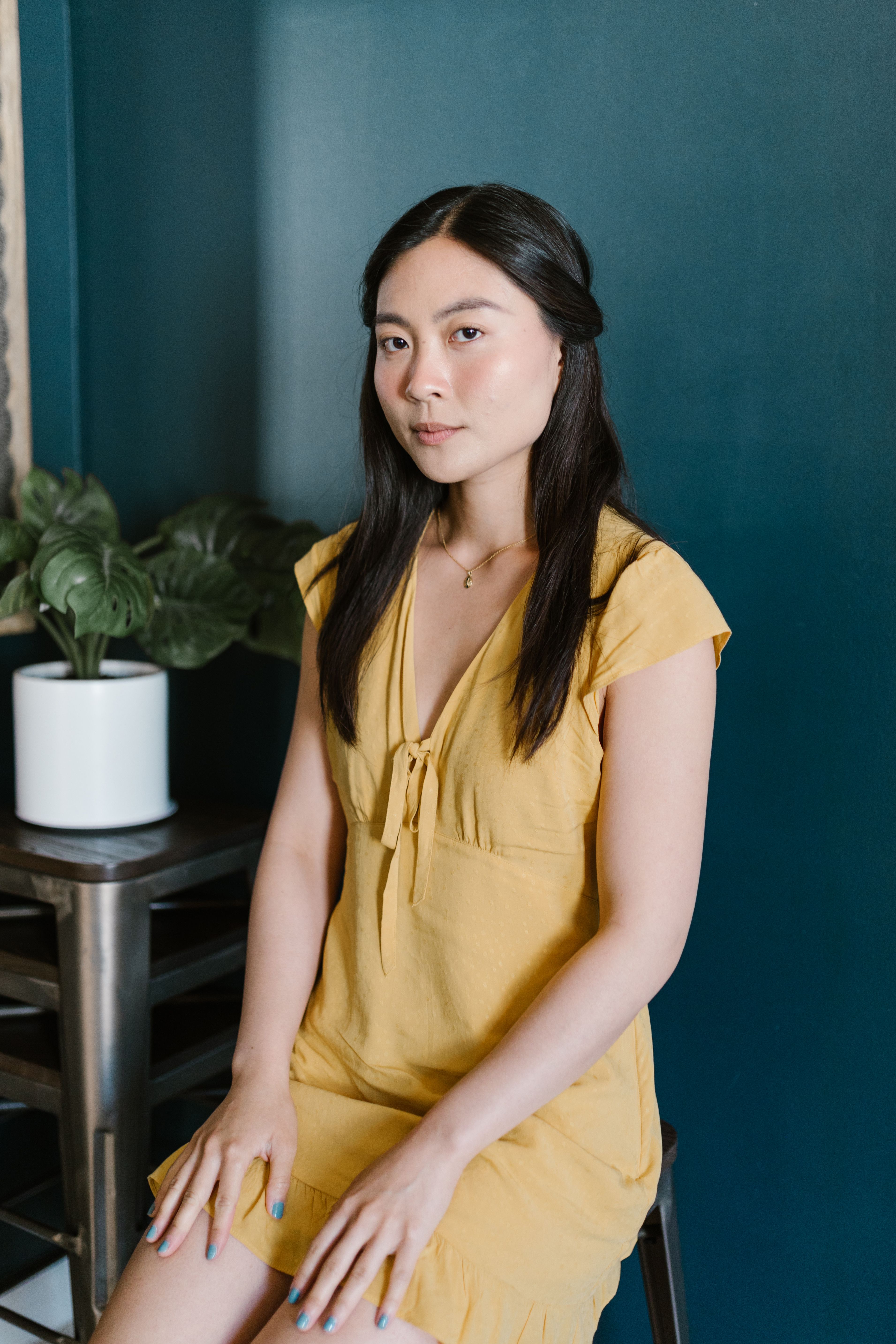 A Woman in a Yellow Dress · Free Stock Photo
