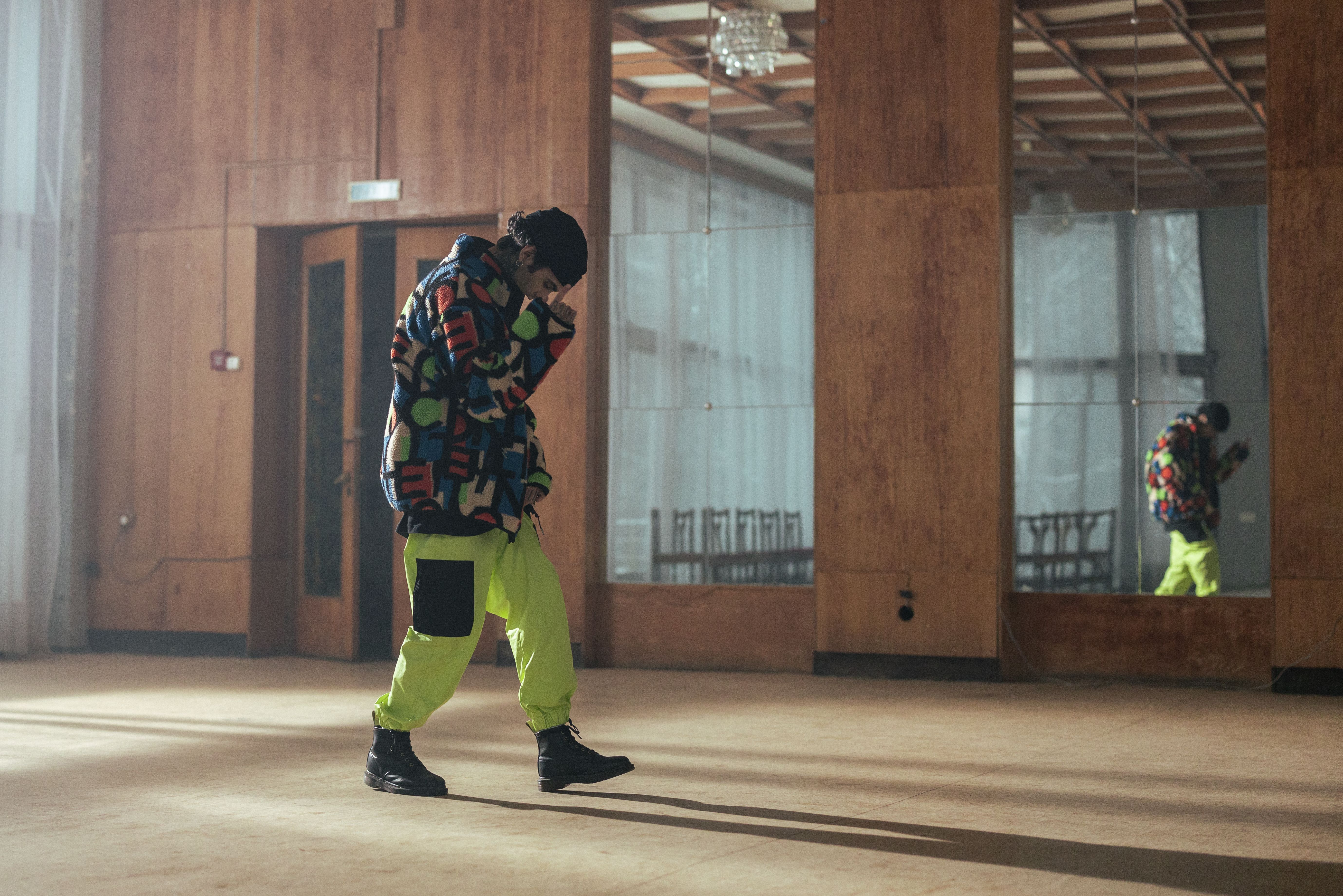 A Man Dancing in the Studio · Free Stock Photo