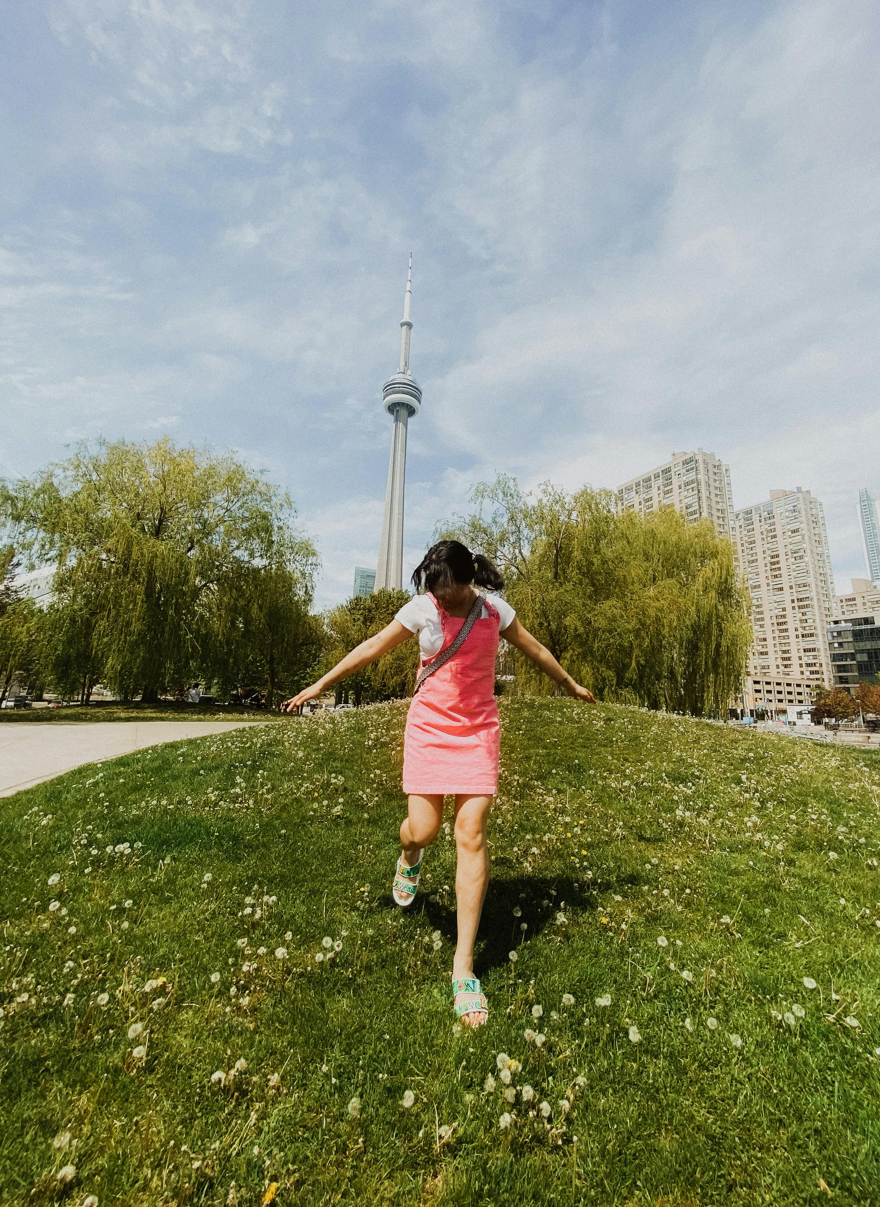Happy Girl Running on Meadow in Summer · Free Stock Photo