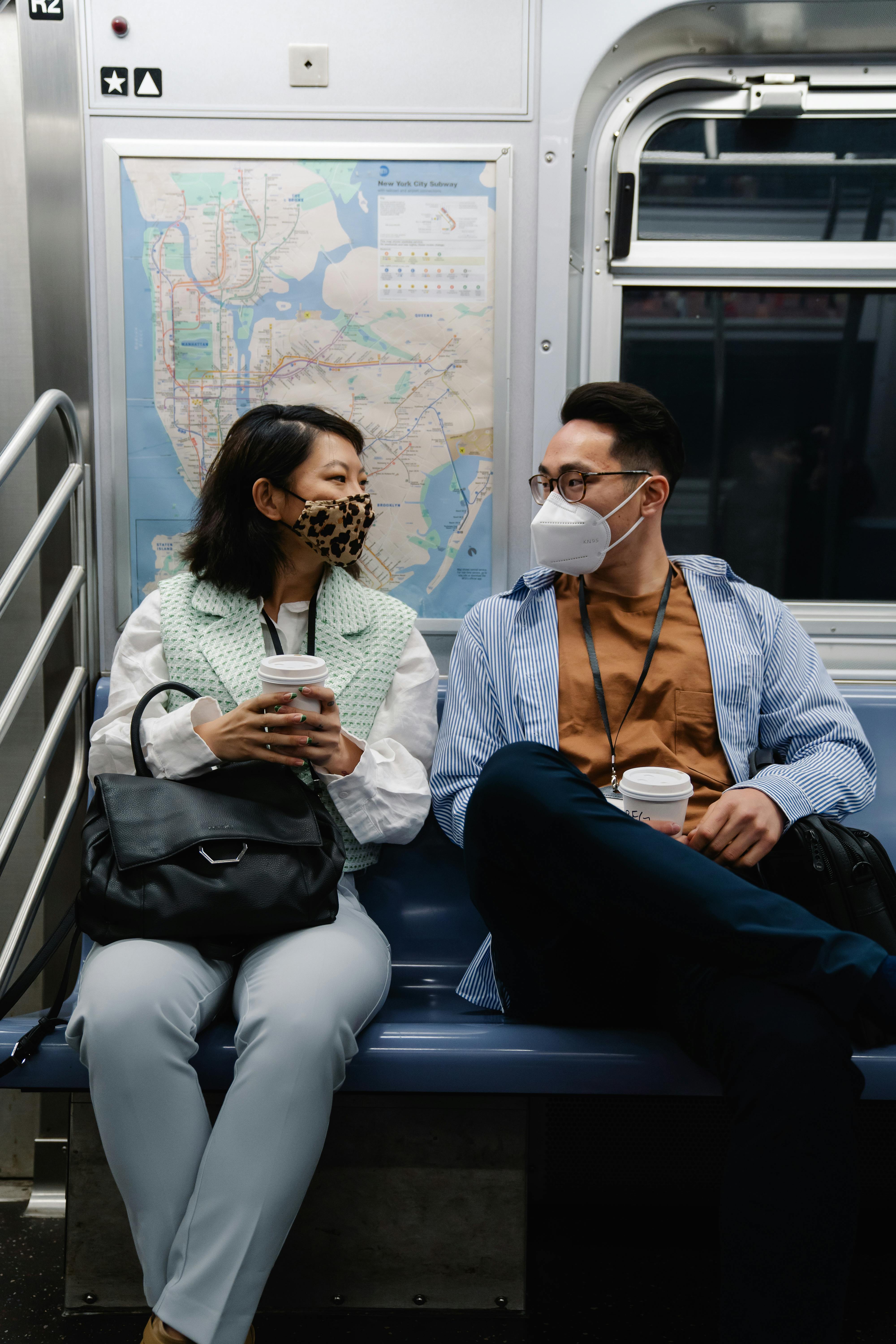 People Sitting in a Subway · Free Stock Photo