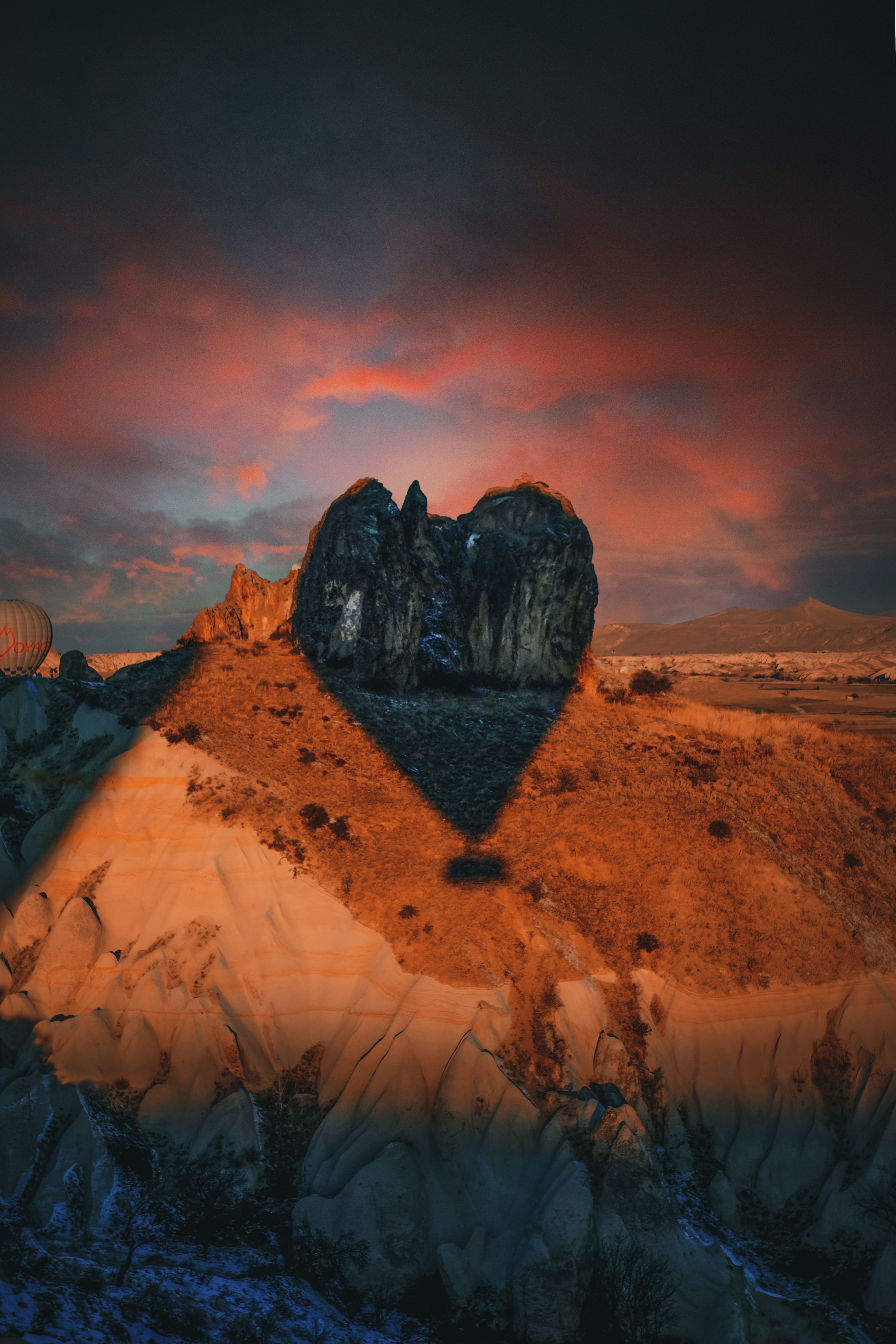 Amazing landscape of mountains under sunset sky · Free Stock Photo