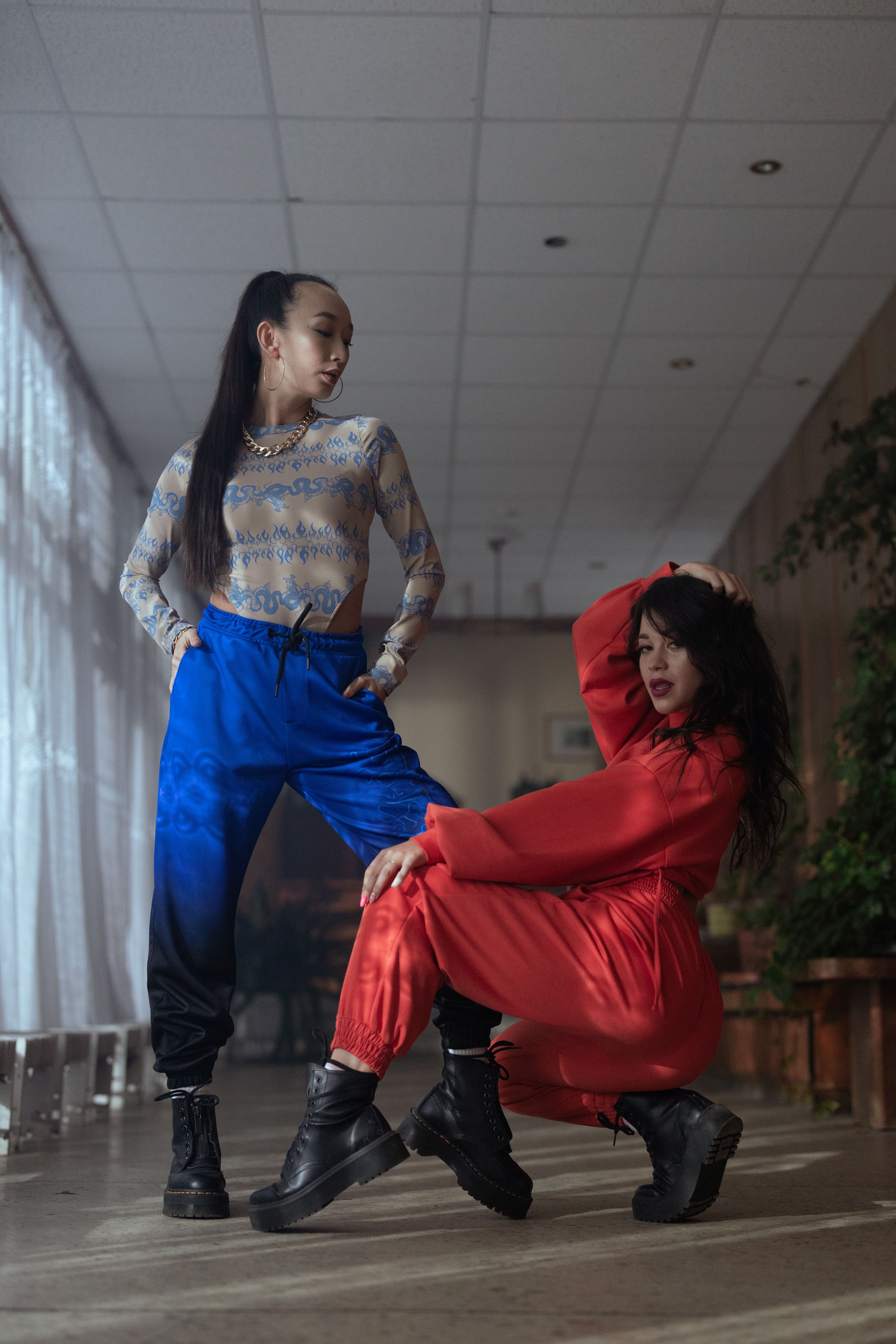 Women in Red and Blue Clothes · Free Stock Photo