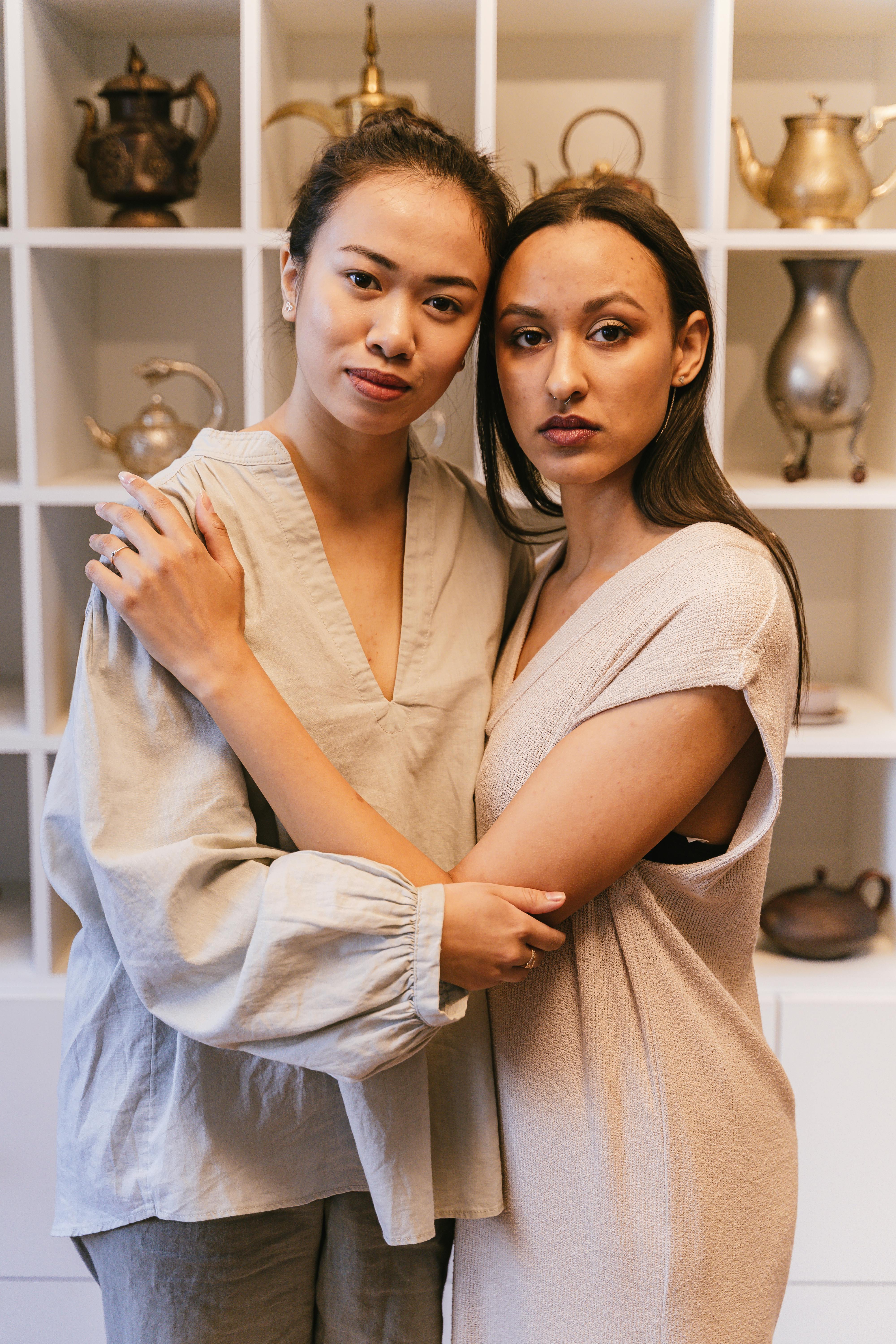 Close-Up Shot of Two Women · Free Stock Photo