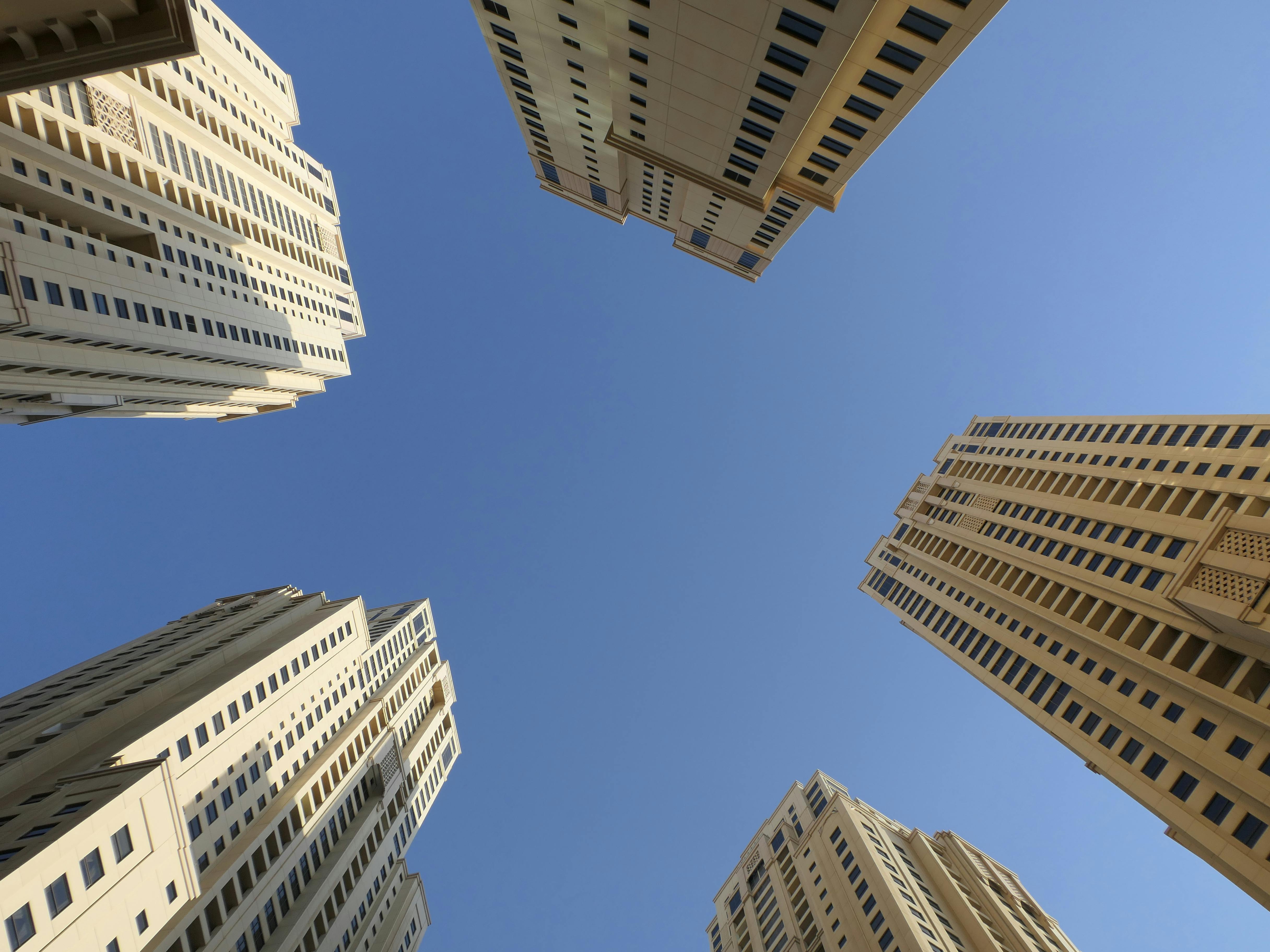 Low-Angle Shot of High-Rise Buildings · Free Stock Photo