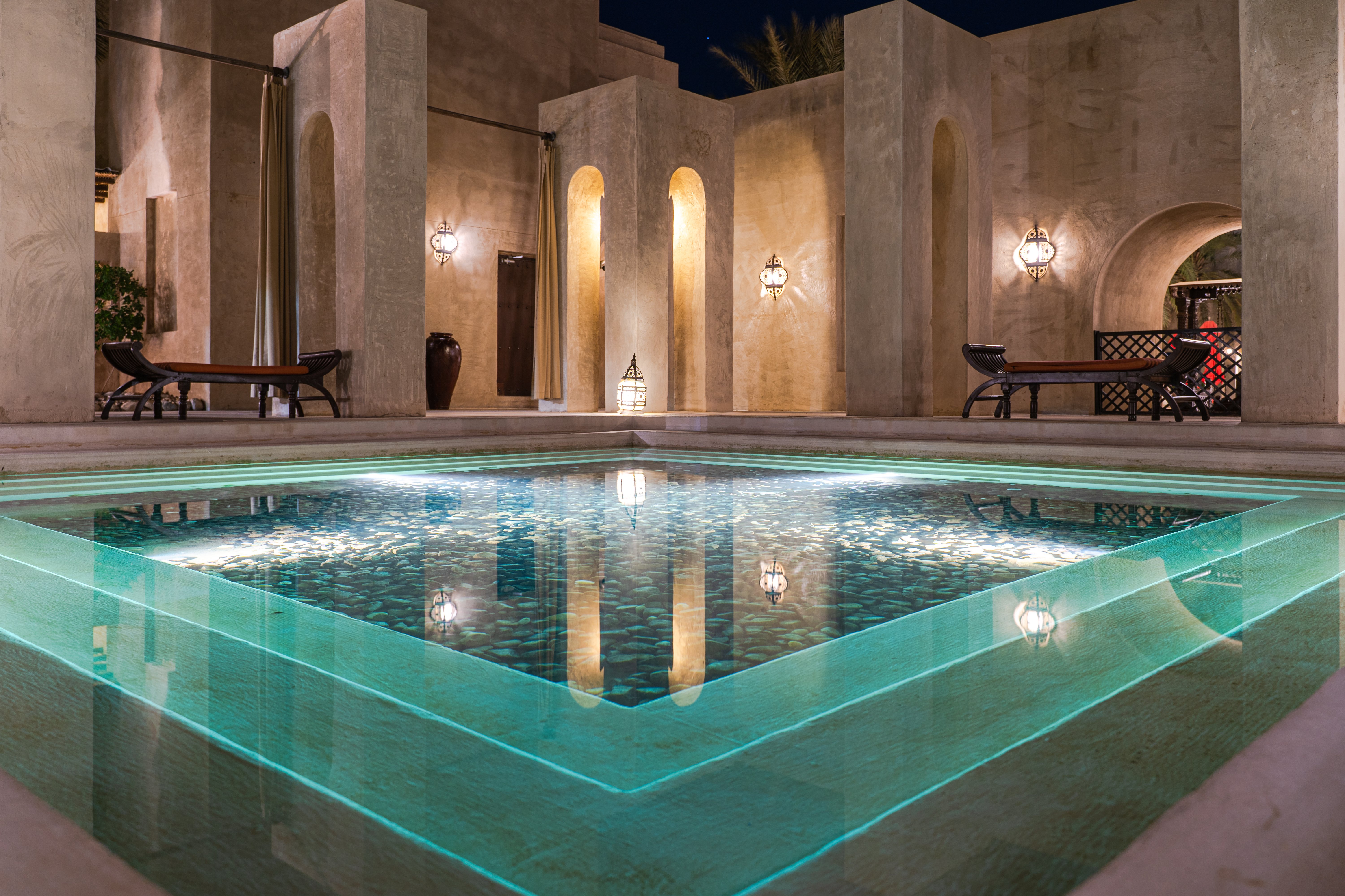 A Swimming Pool inside the Hotel · Free Stock Photo