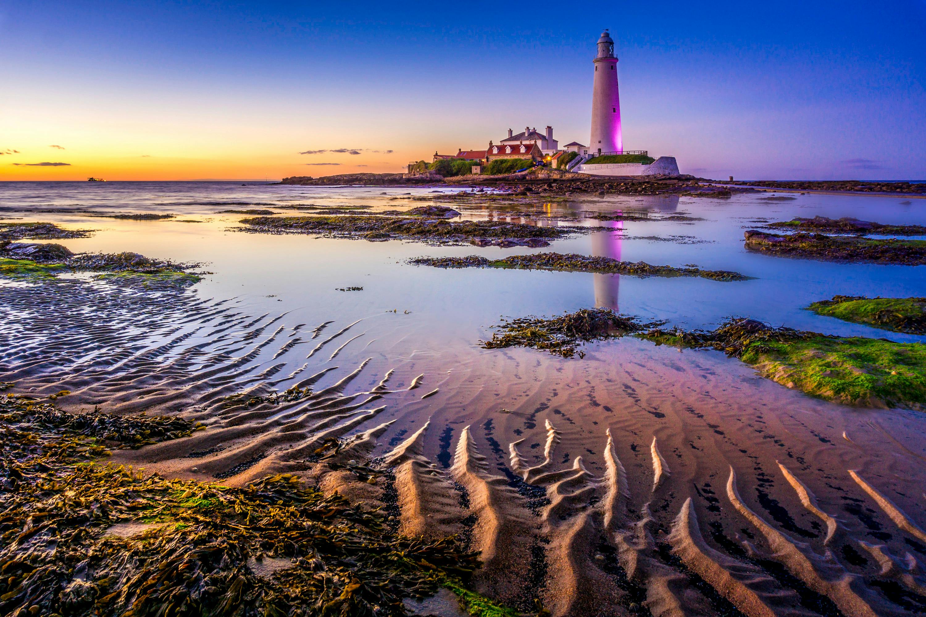 Stone Beside Seashore at Sunset · Free Stock Photo