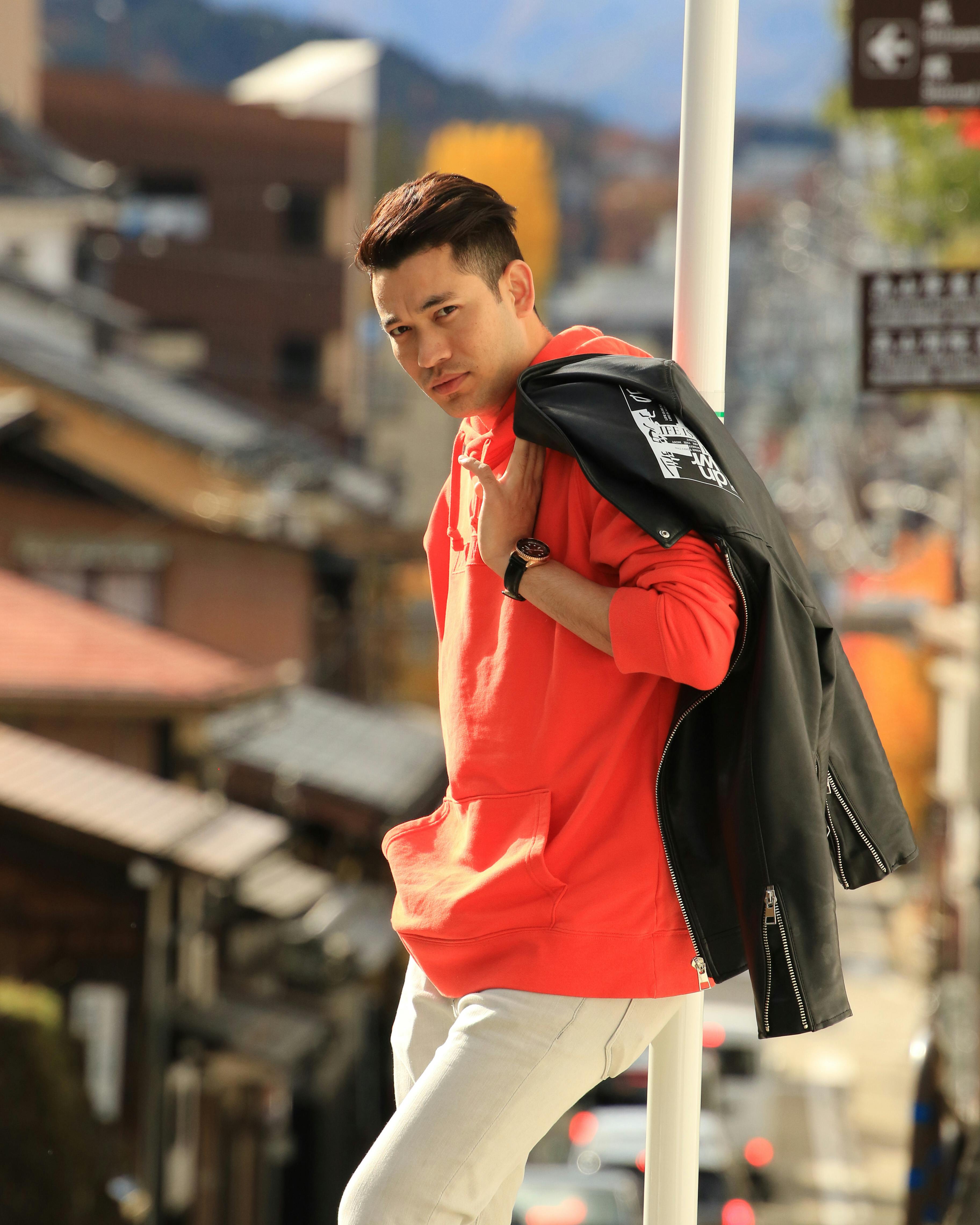 Man Wearing Red Hoodie Jacket · Free Stock Photo