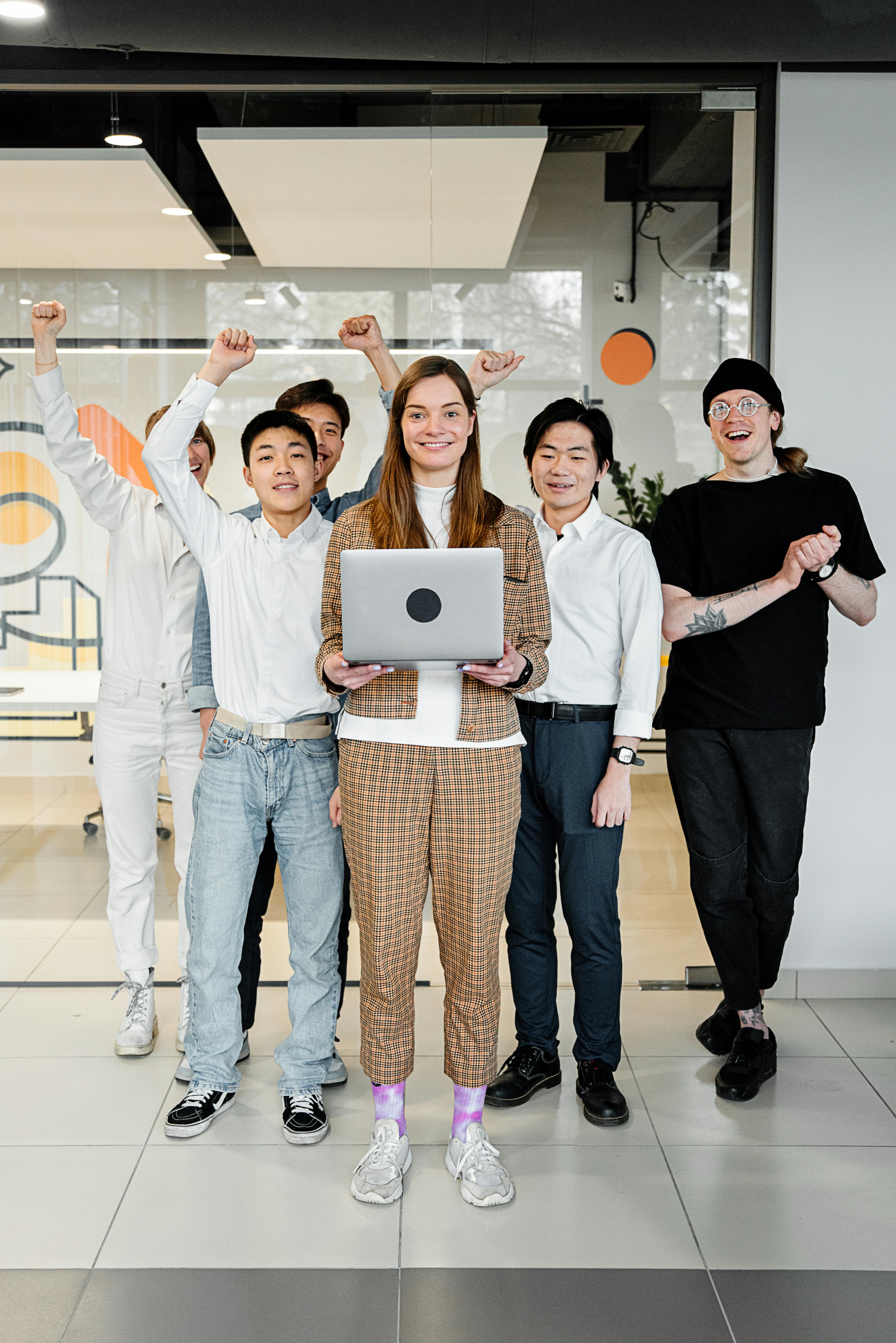 Employees Celebrating Together · Free Stock Photo