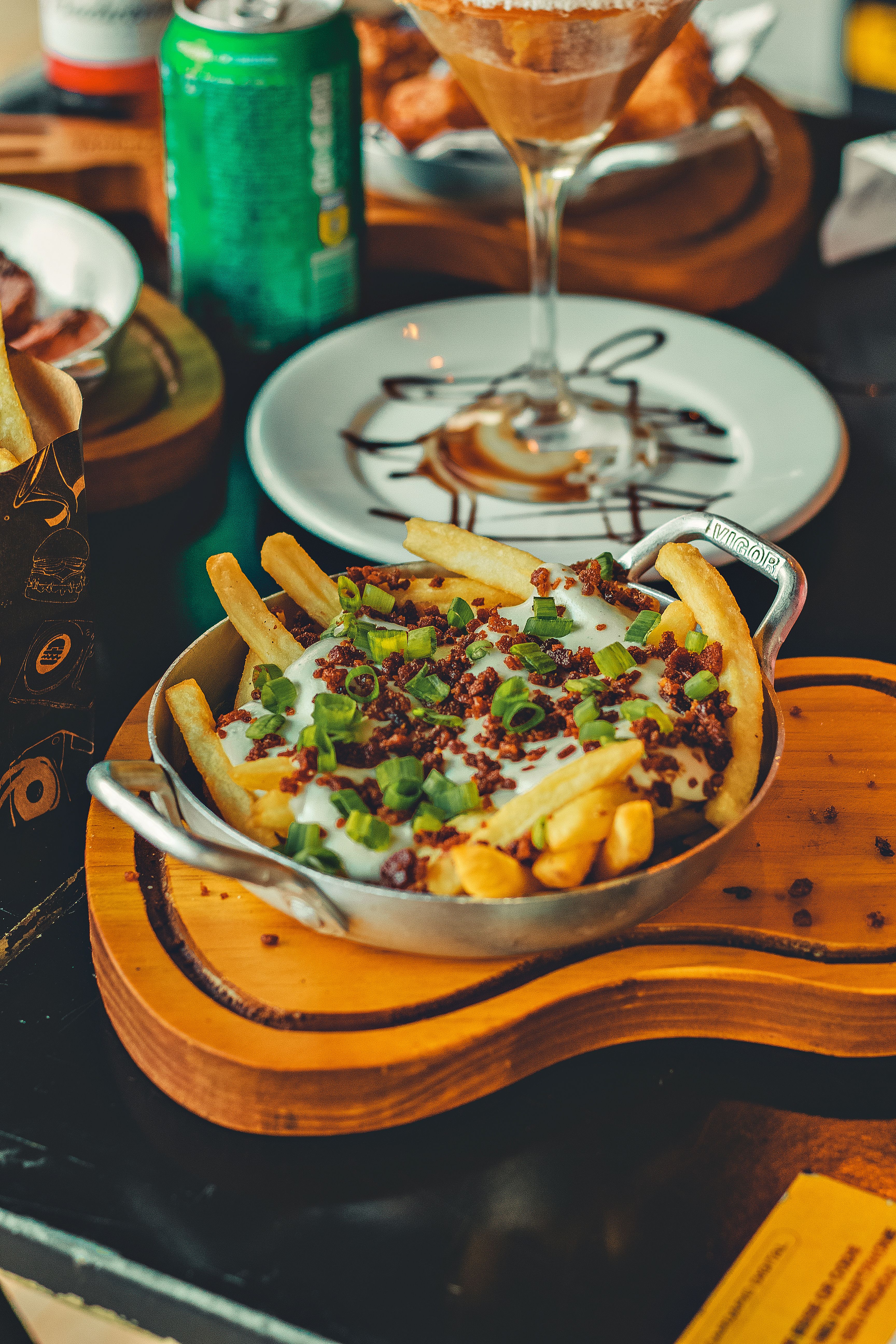 French Fries With Cream and Spring Onions · Free Stock Photo
