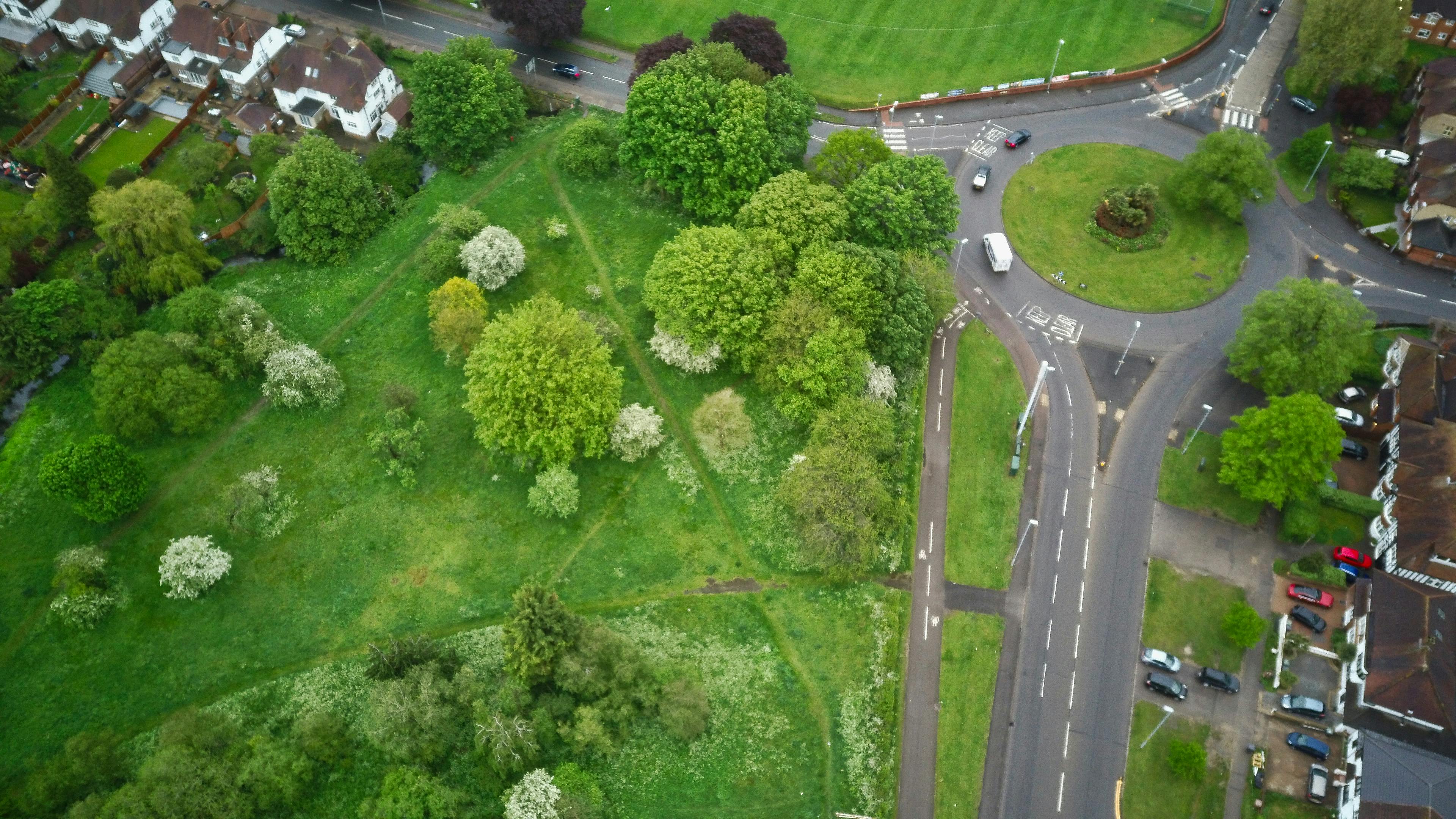 Birds Eye View of a Roundabout · Free Stock Photo