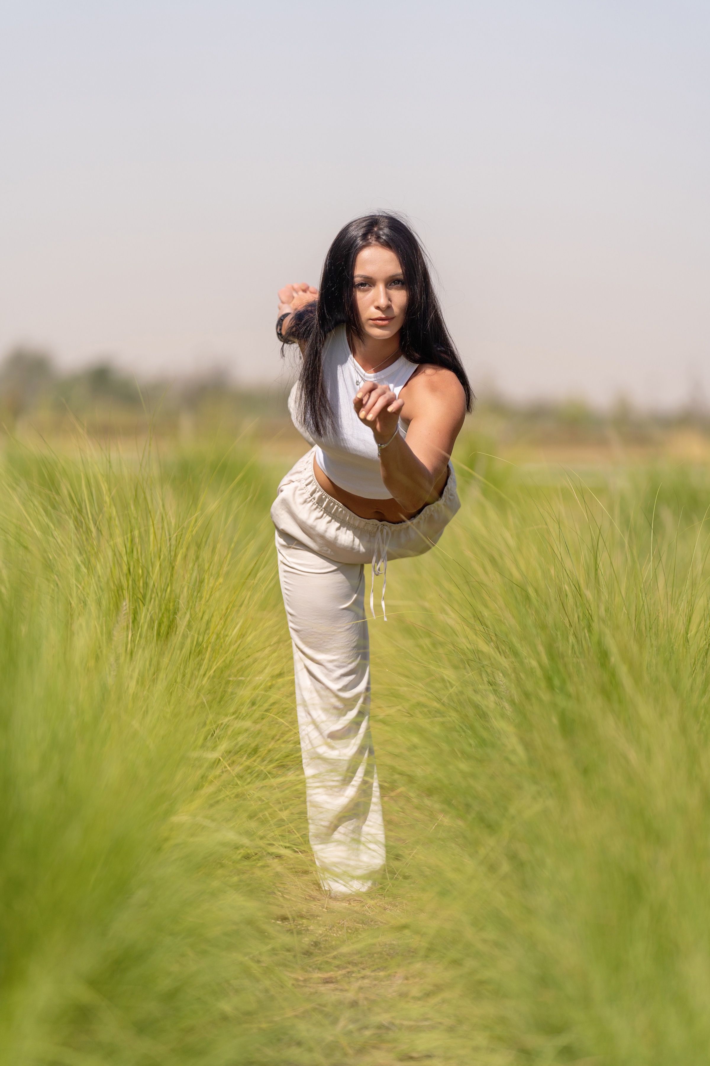 Woman Standing on One Foot · Free Stock Photo