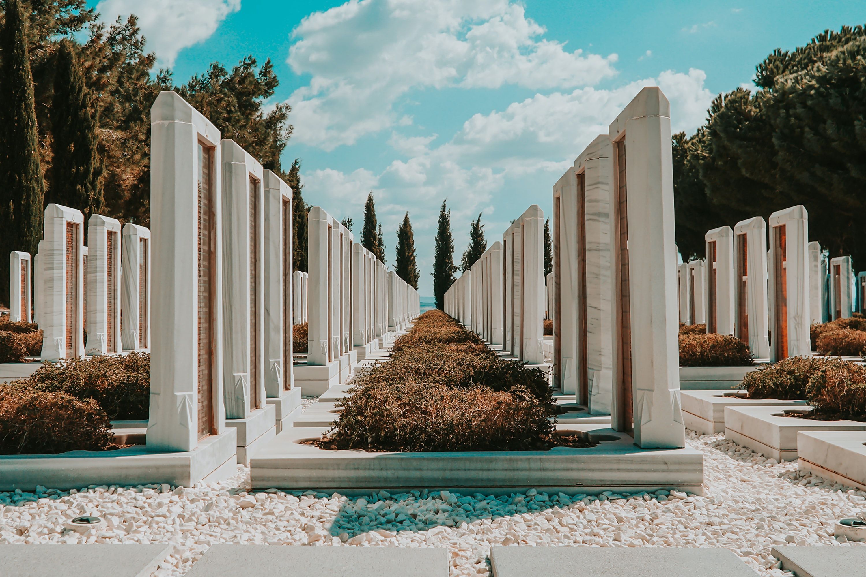 Rows of Tombstones in Military Cemetery · Free Stock Photo
