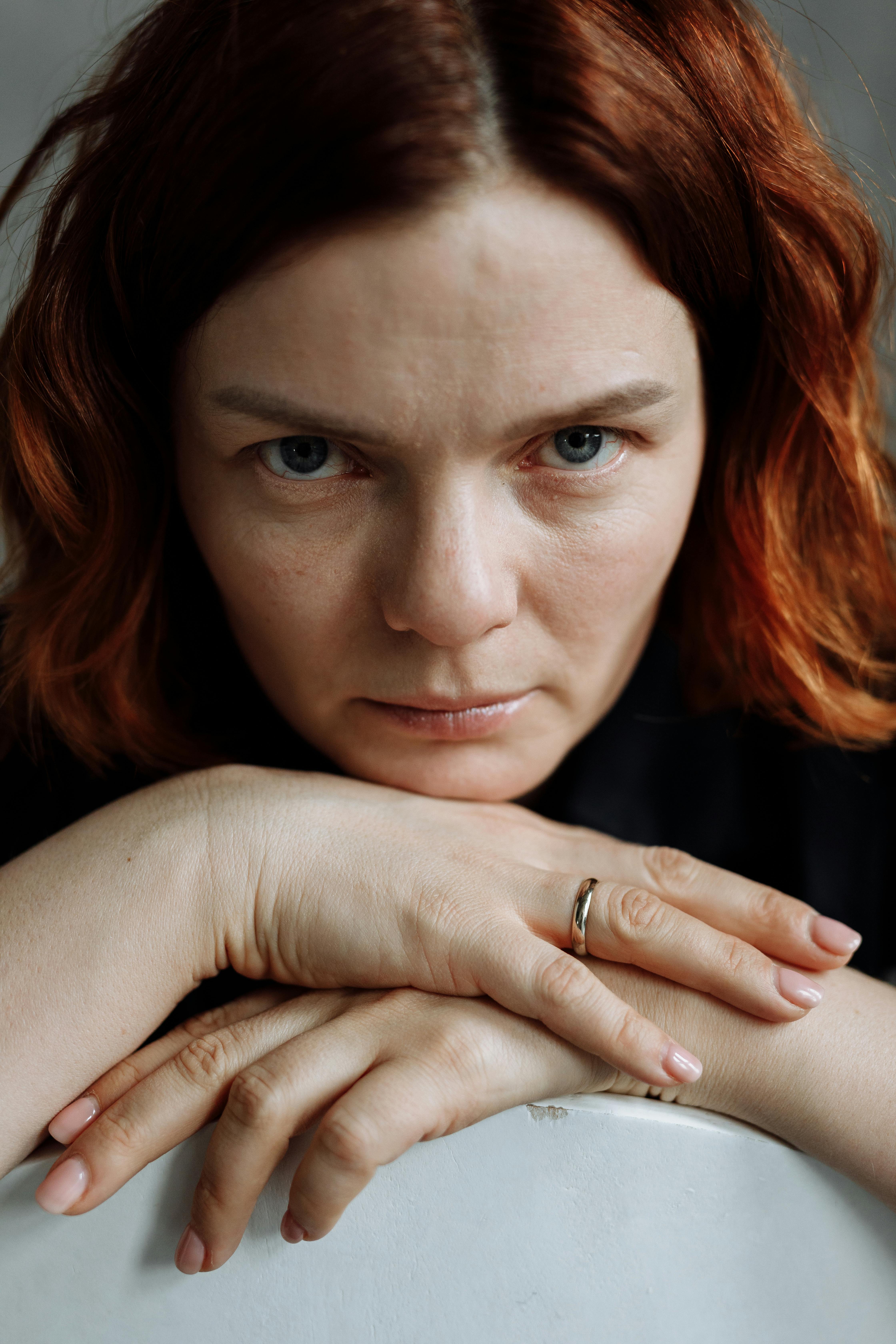 A Woman with a Serious Facial Expression · Free Stock Photo