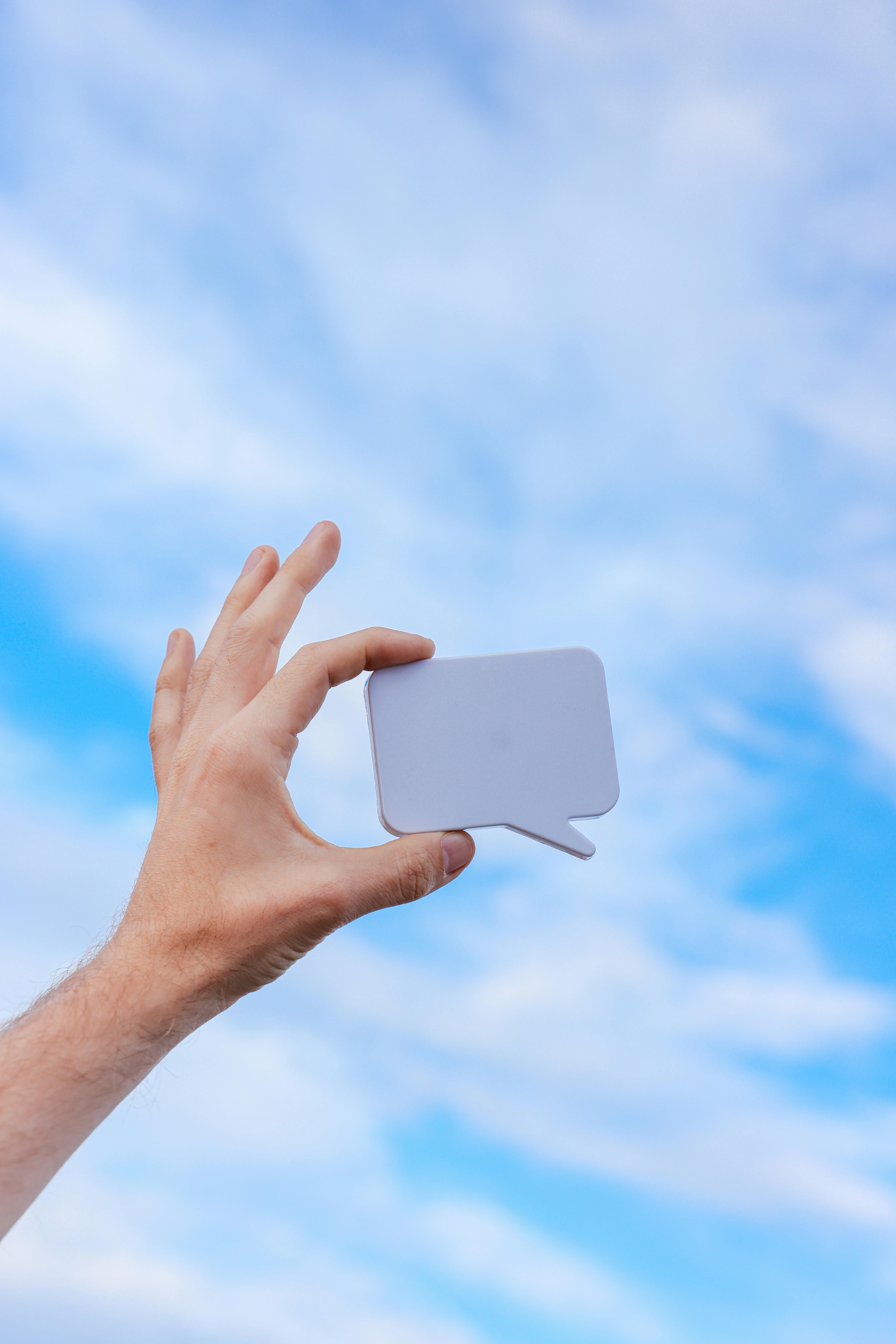 Hand Holding Chat Box · Free Stock Photo