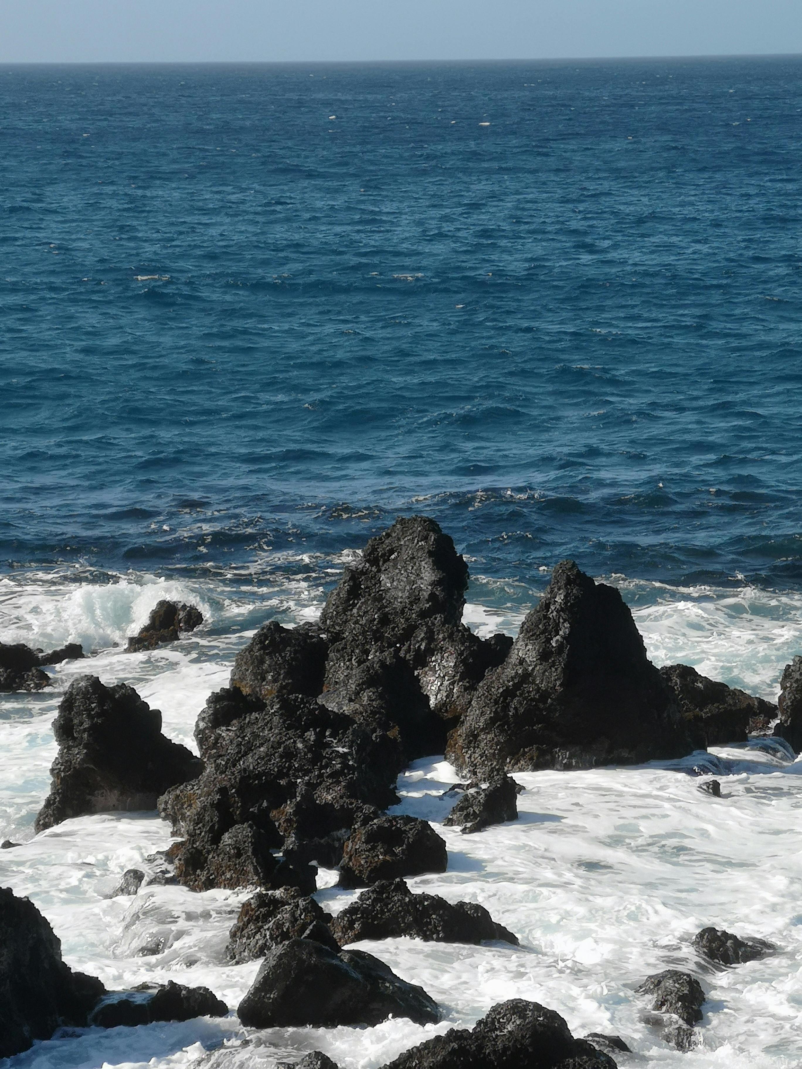 Black Rocks on the Sea · Free Stock Photo