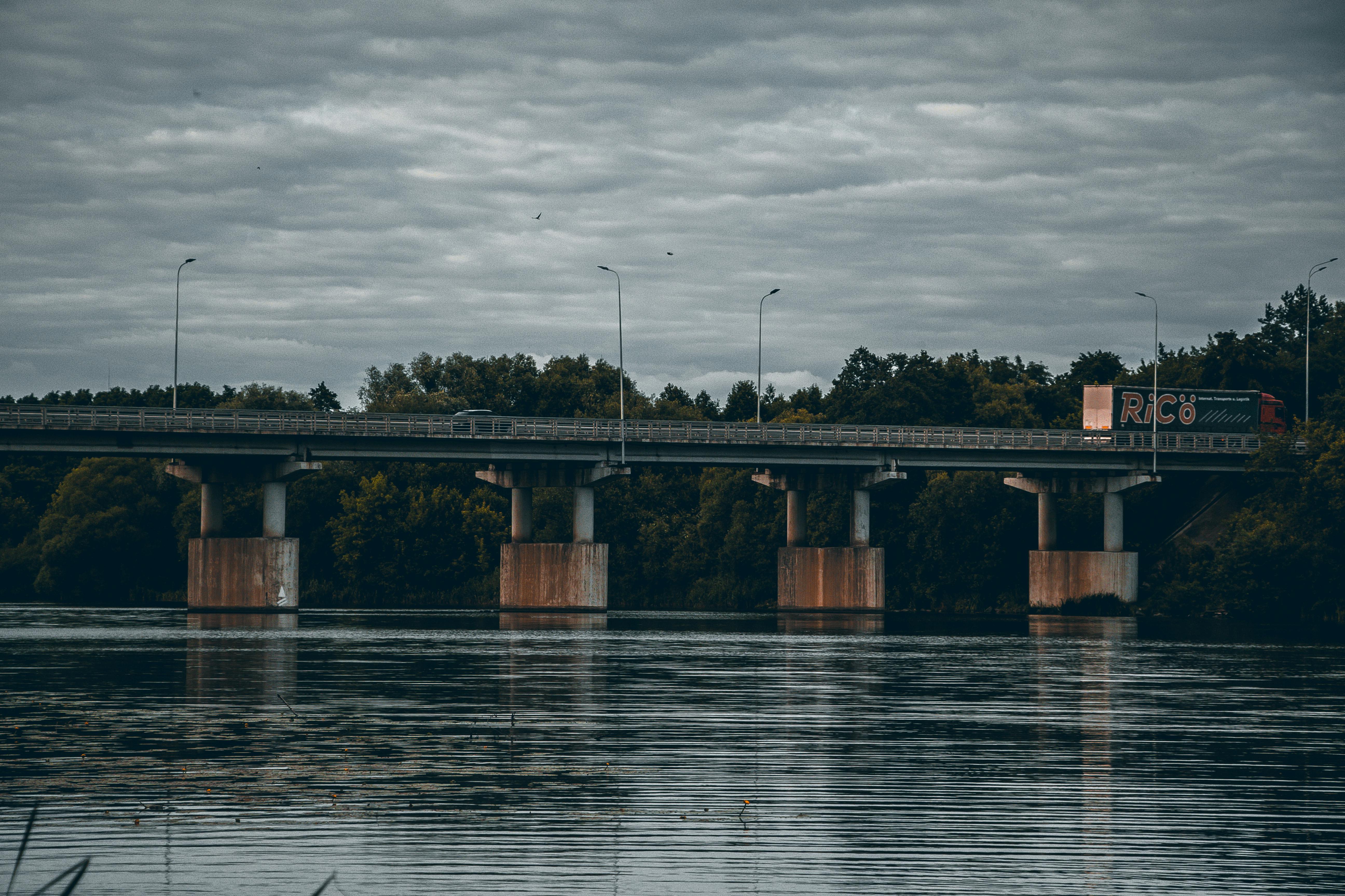 A Connecting Bridge Over a Flowing River · Free Stock Photo