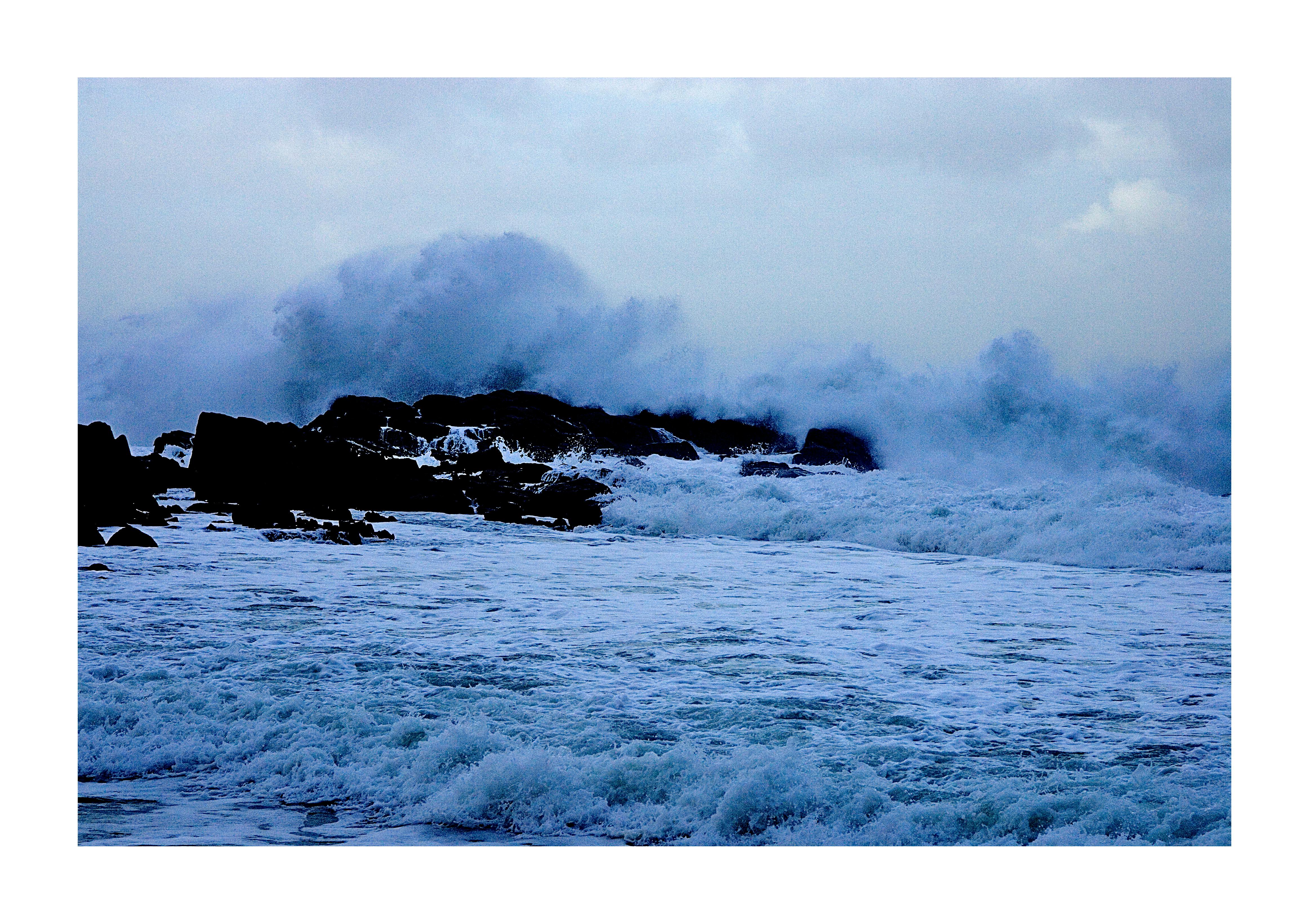 Free stock photo of seashore, storm, waves breaking