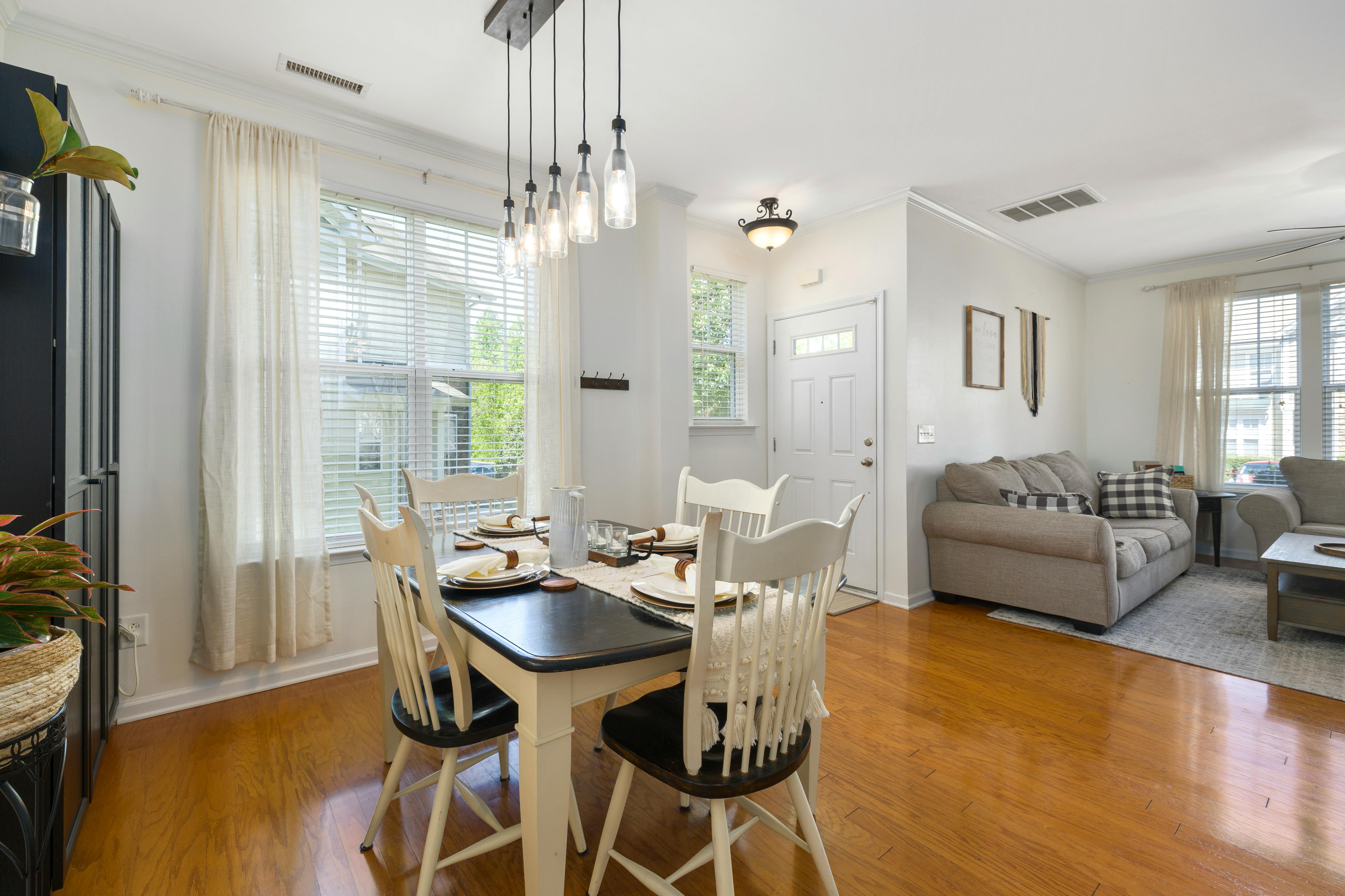 Ceiling Lights above a Dining Table · Free Stock Photo