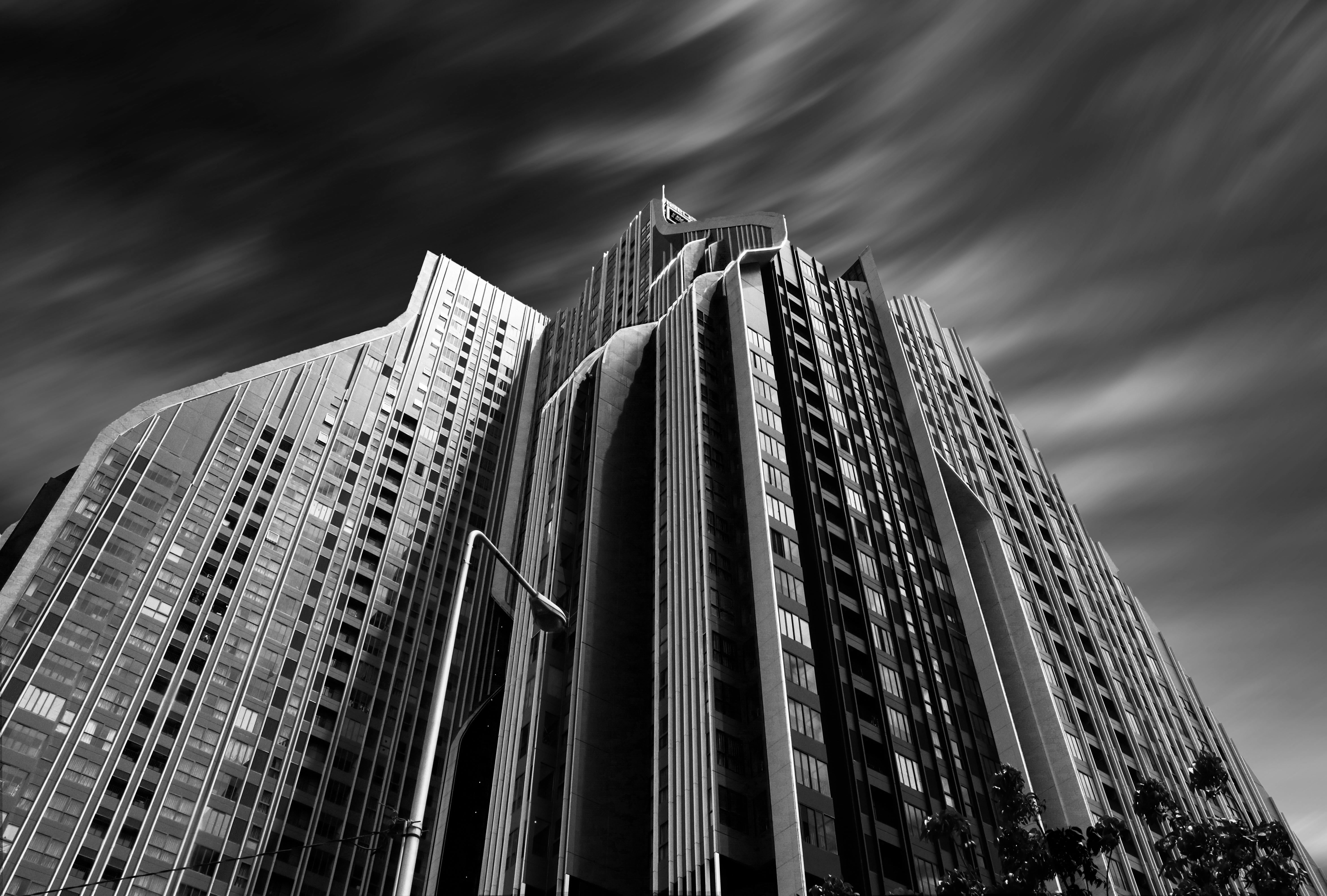 Grayscale Photo of Concrete Wall · Free Stock Photo