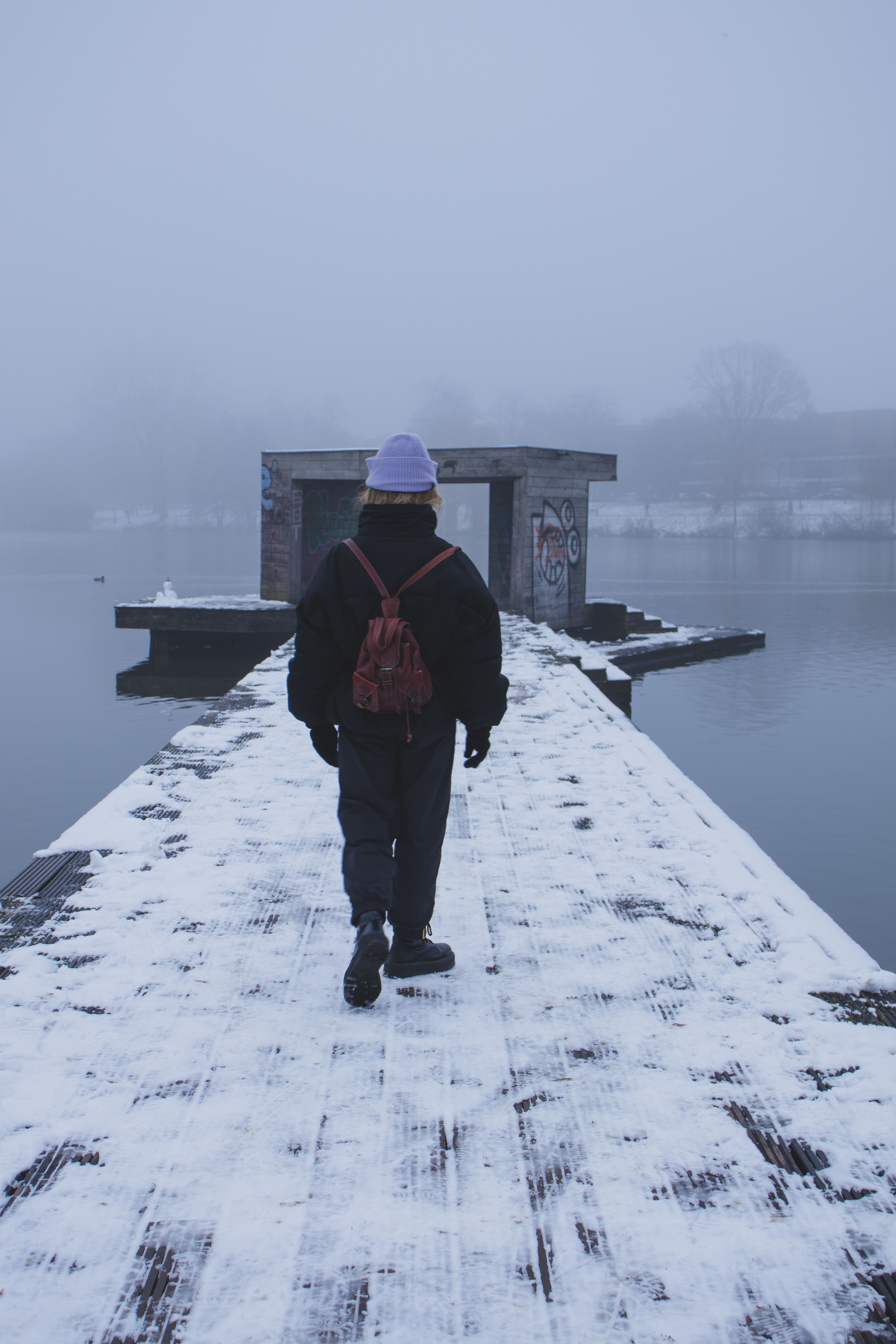 Person Standing Inside a Viewing Deck · Free Stock Photo