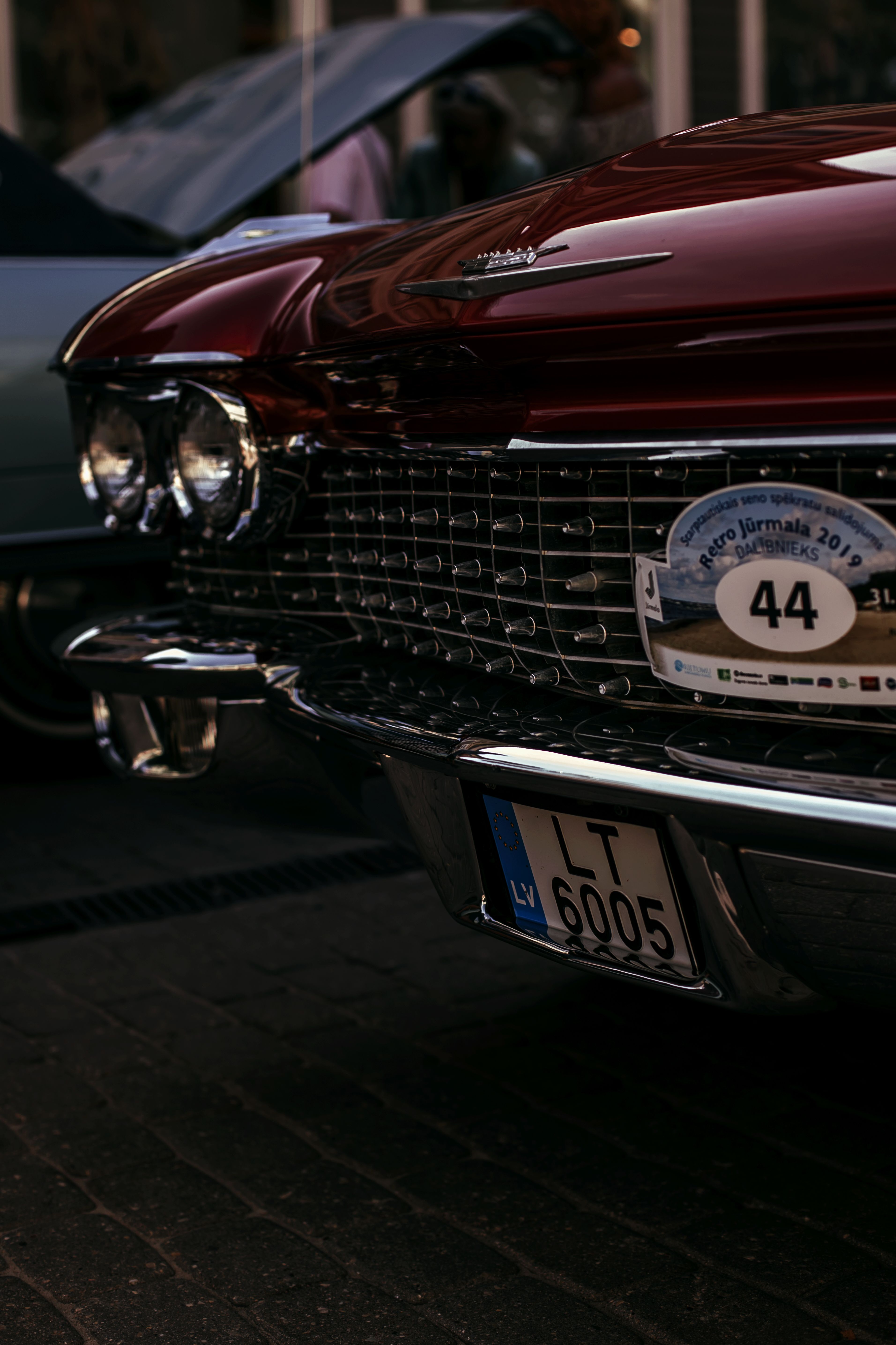 Red Car with Chrome Bumpers · Free Stock Photo
