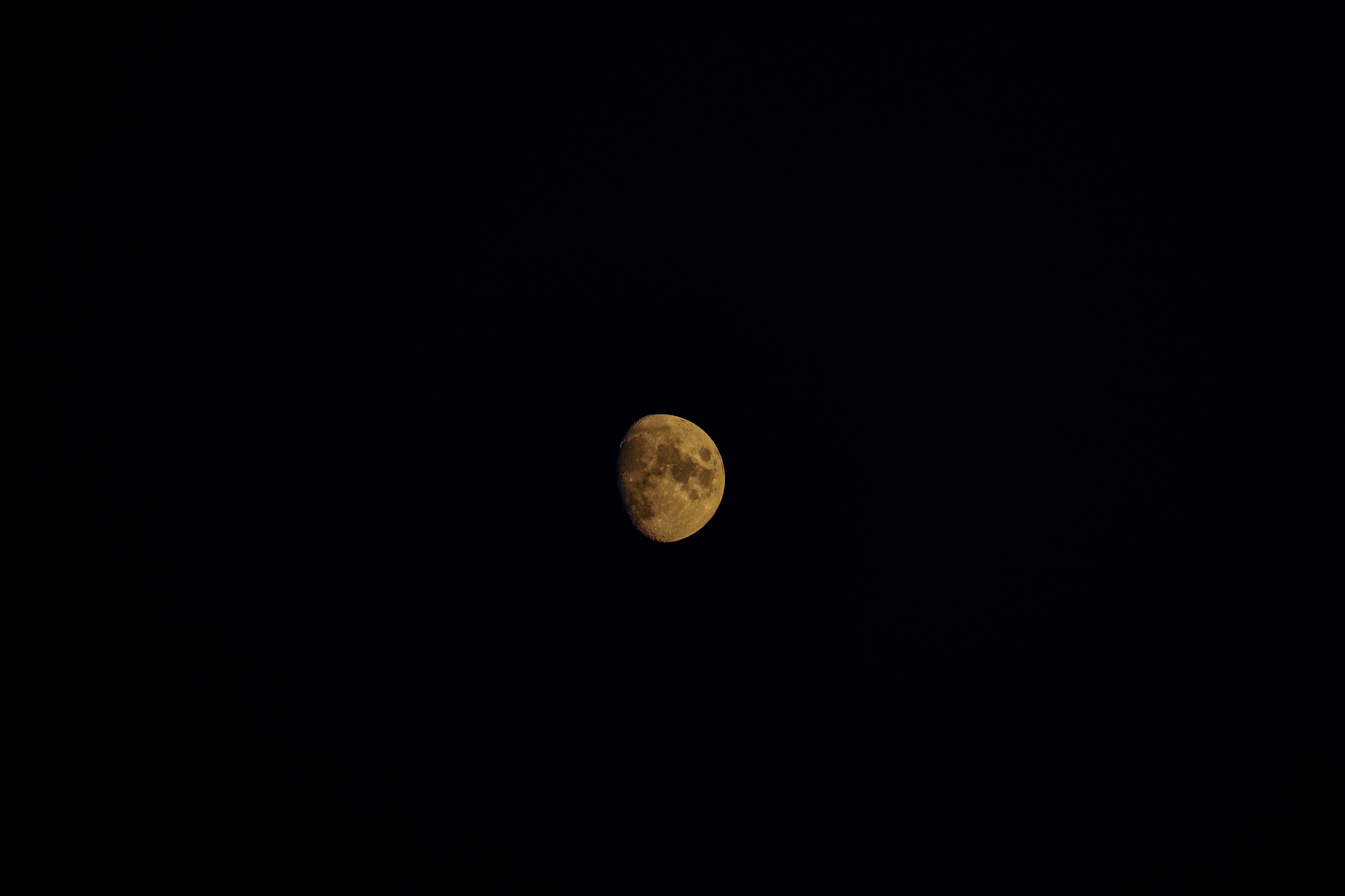 Full Moon in Dark Night Sky · Free Stock Photo