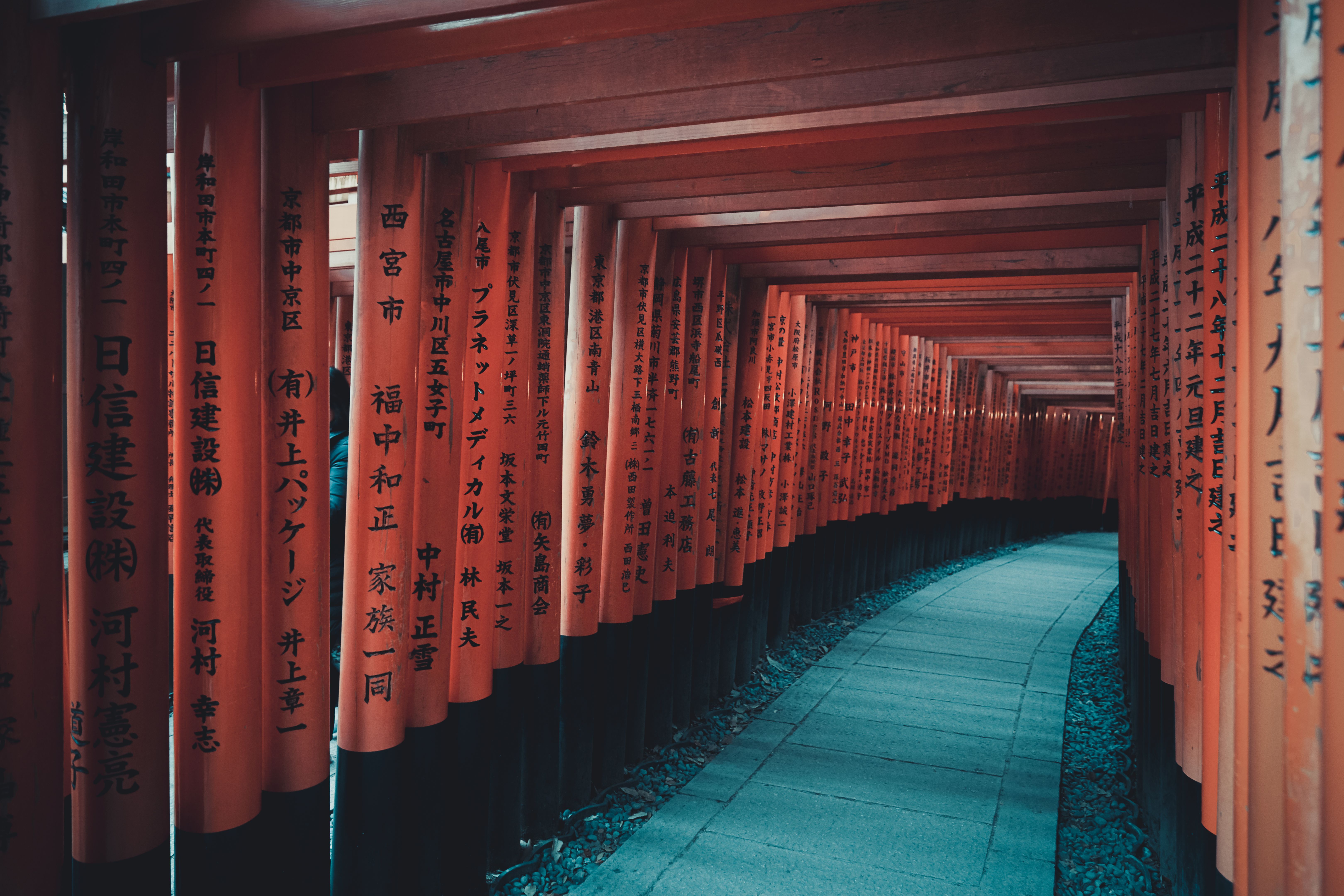Red and Black Wooden Pillars · Free Stock Photo
