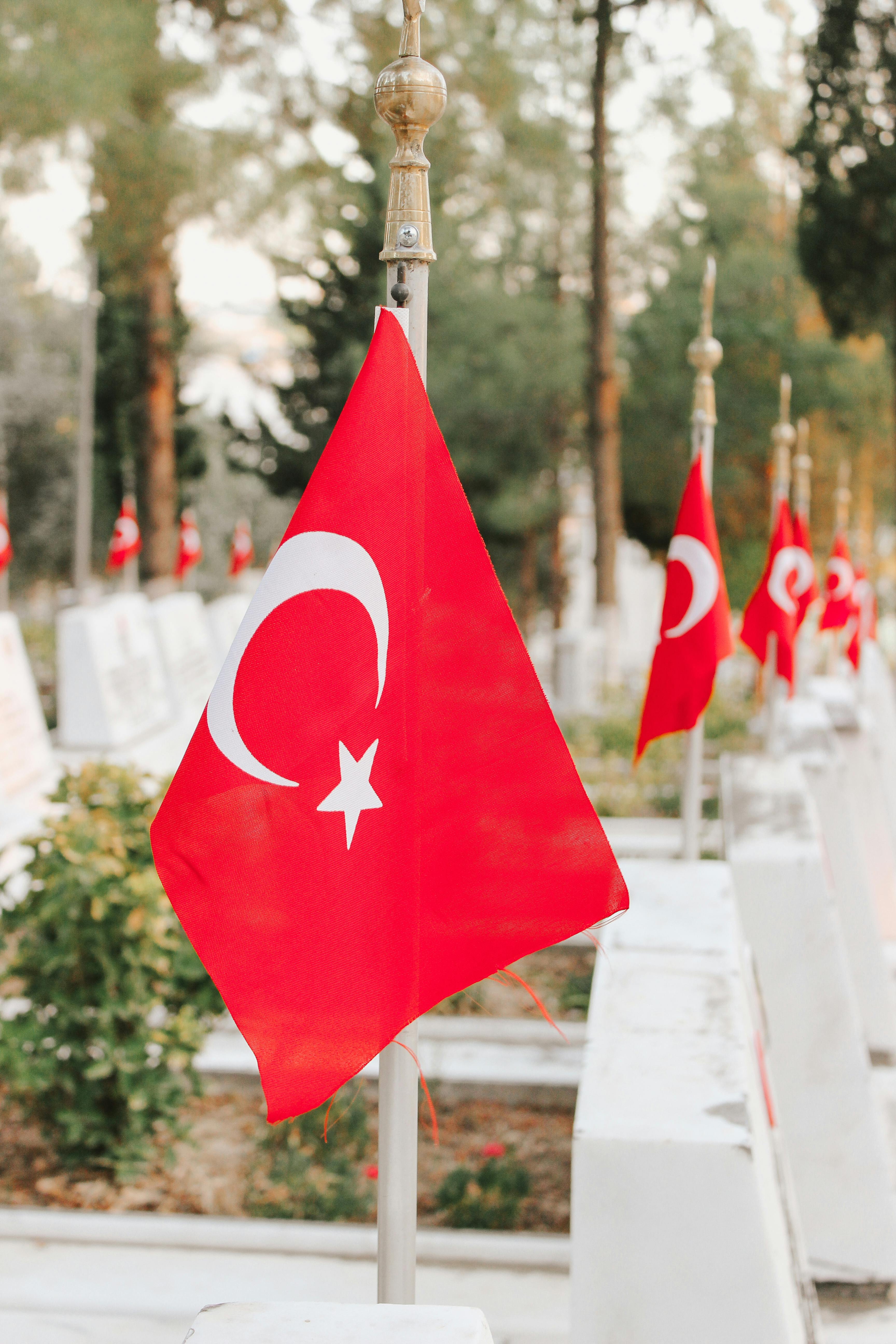 Flag of Turkey on Flag Poles · Free Stock Photo