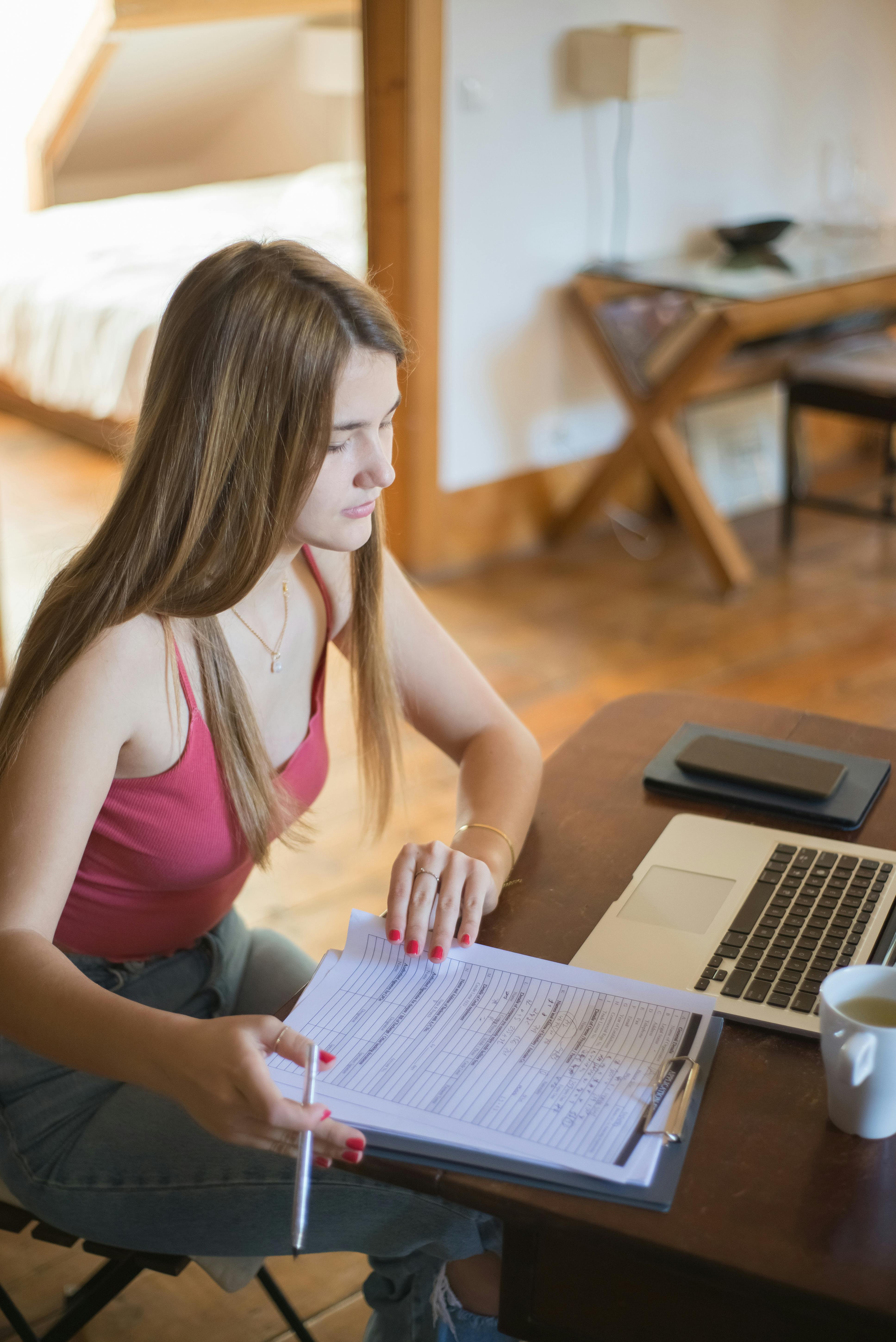A Woman Working from Home · Free Stock Photo